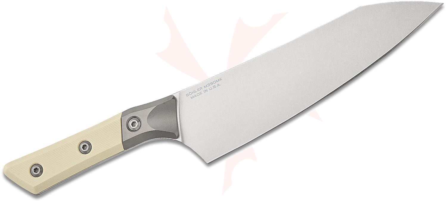 Microtech 3000B-10IV Kitchen Chef's Knife 8" M390MK Stonewashed Blade ...