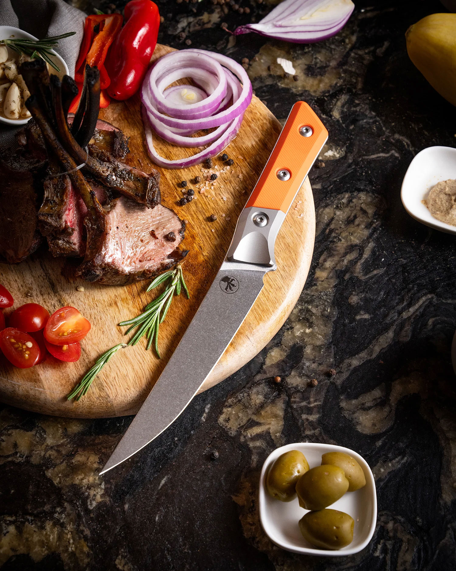 Microtech 3100B-10EM Kitchen Boning Knife 6.25" M390MK Stonewashed ...