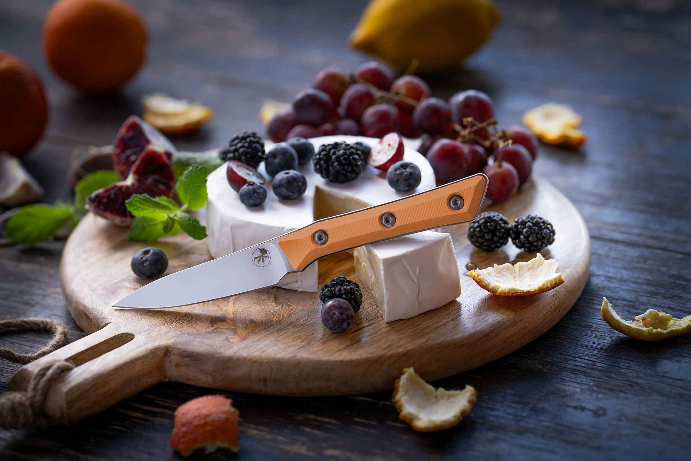 Microtech 3500-10EM Kitchen Paring Knife 3.75" M390MK Stonewashed Blade ...