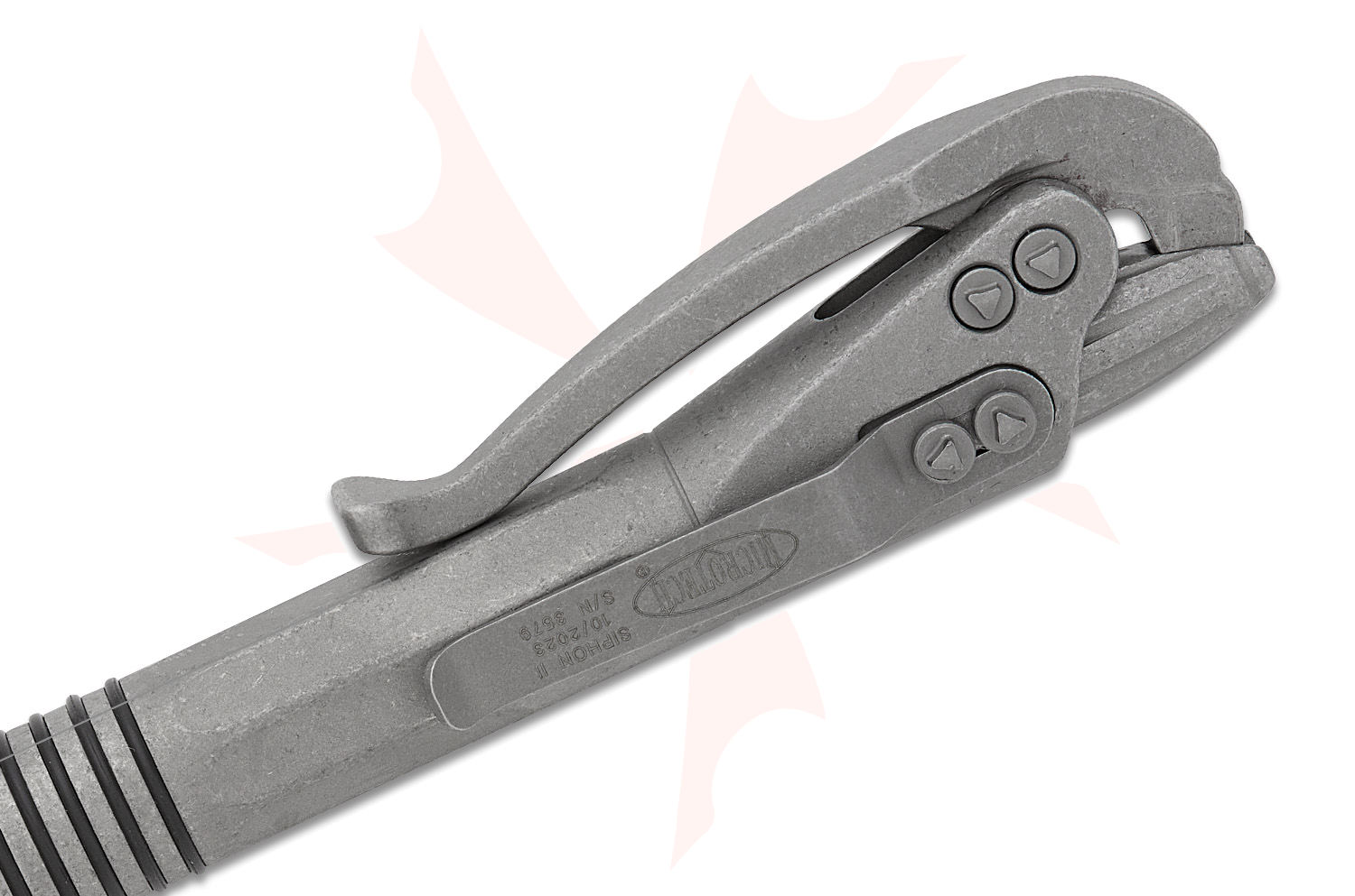 Microtech Siphon II Apocalyptic Stainless Steel Pen, Black Ink ...