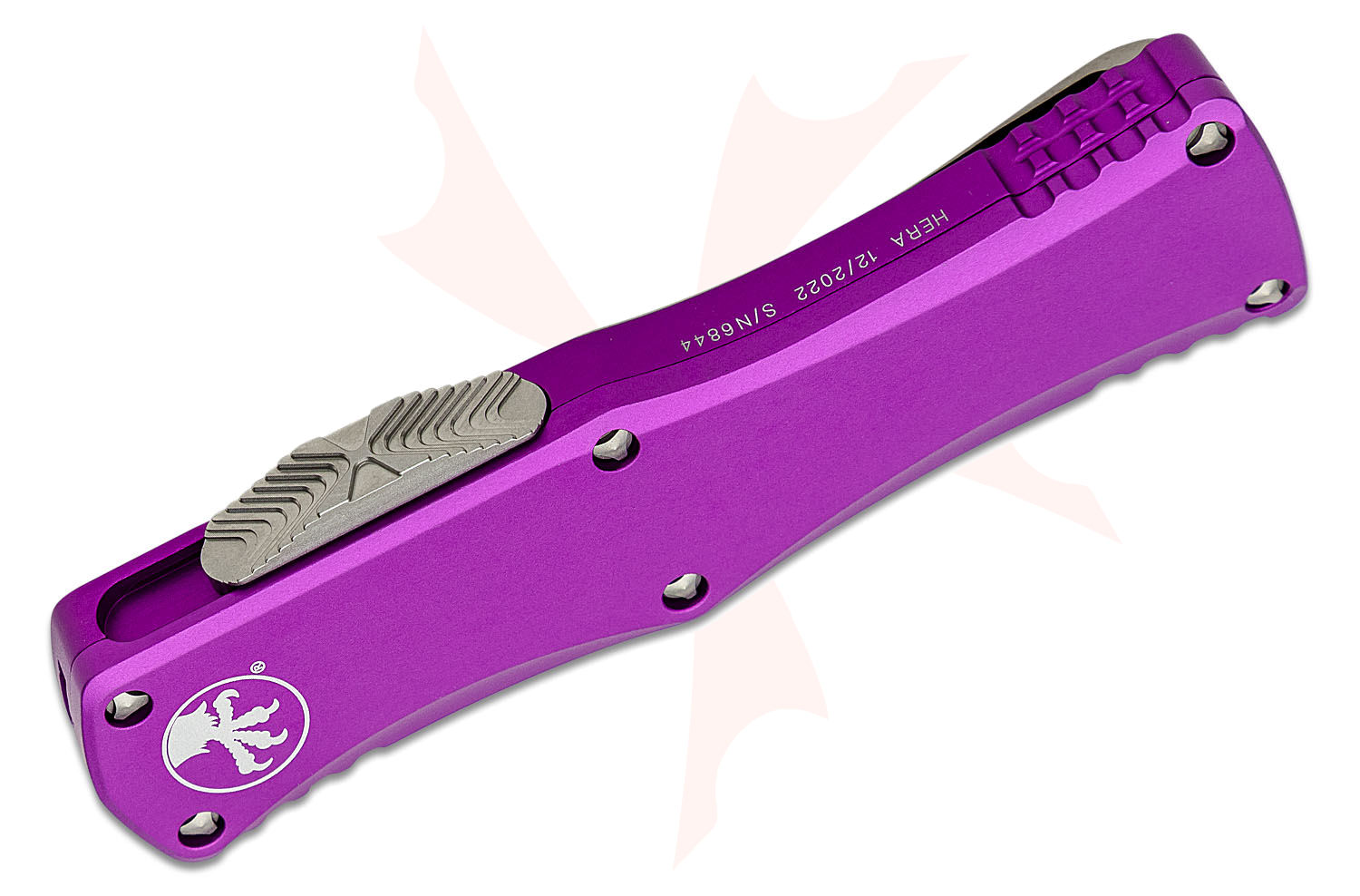Microtech 702-10VI Hera OTF AUTO Knife 3.125" Stonewashed Double Edge ...