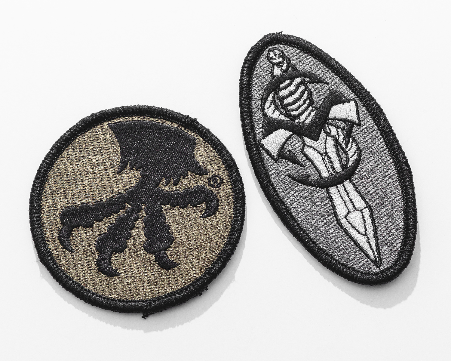 Microtech Sean Marfione Dagger Patch, Gray - KnifeCenter - MTGYSMD