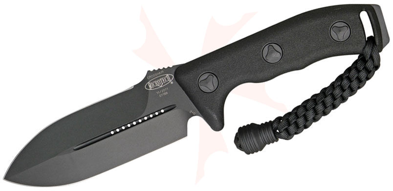 Microtech 101-1BL Crosshair Combat Knife Fixed 4.5" Black Double Plain ...