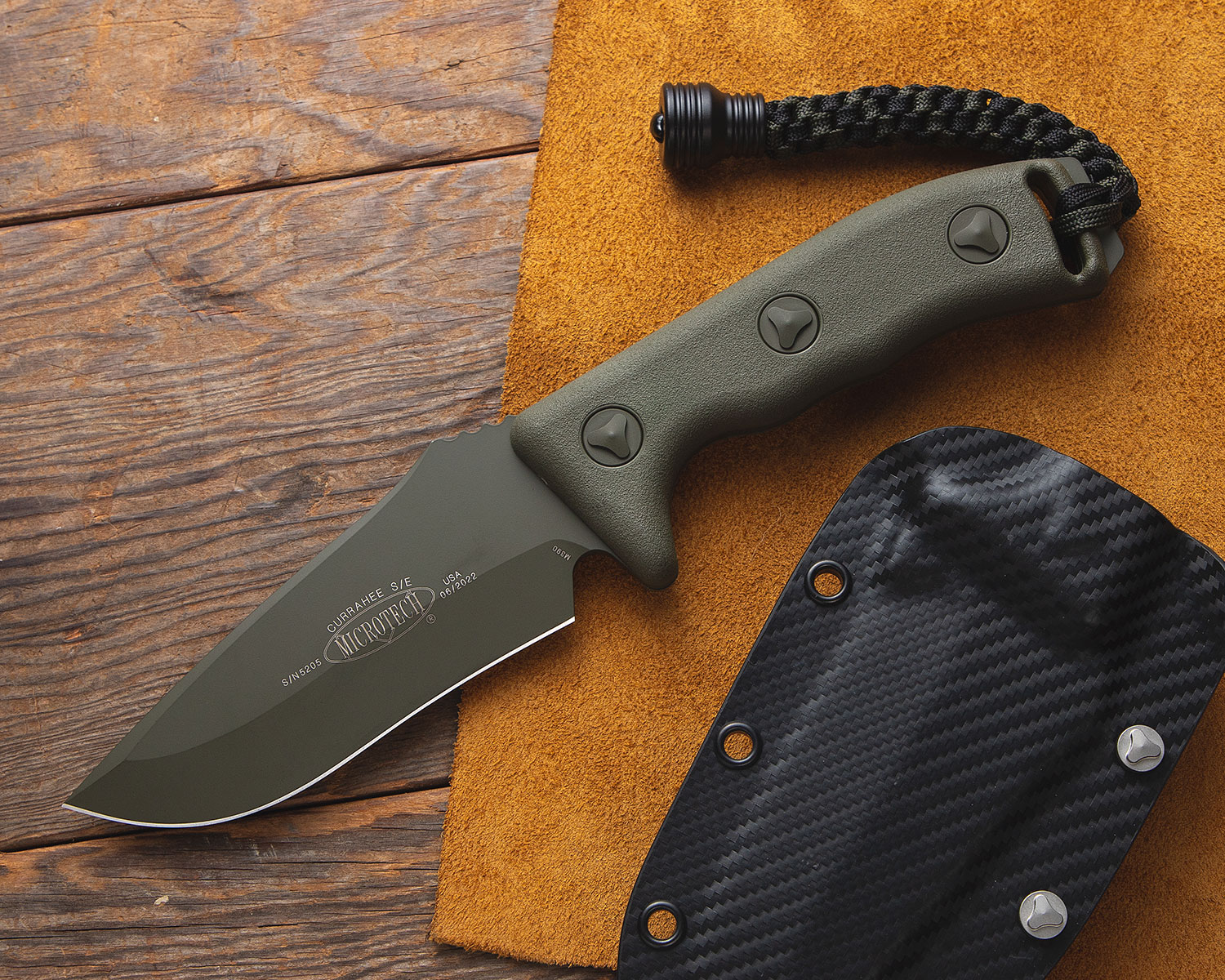 Microtech 102-1OD Currahee Combat Fixed Blade Knife 4.75" OD Green ...
