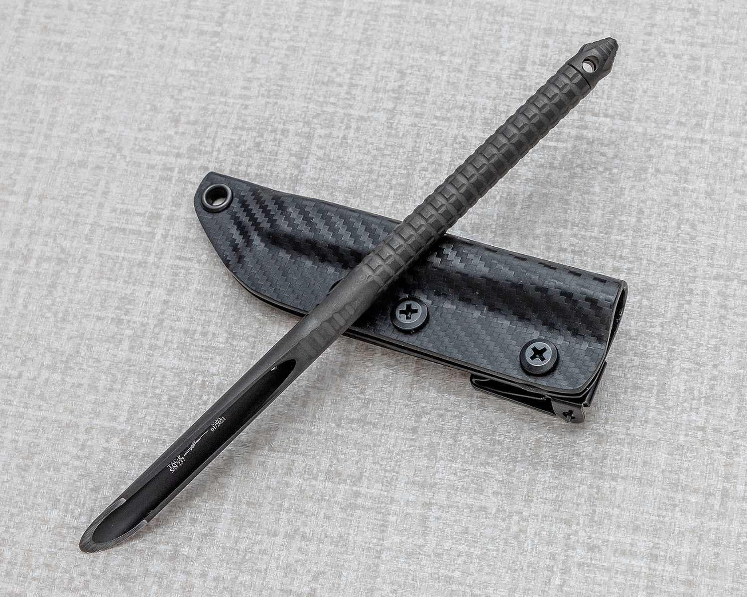 Microtech 112-1DLC TAC-P Black DLC Stainless Steel Tactical Spike with ...