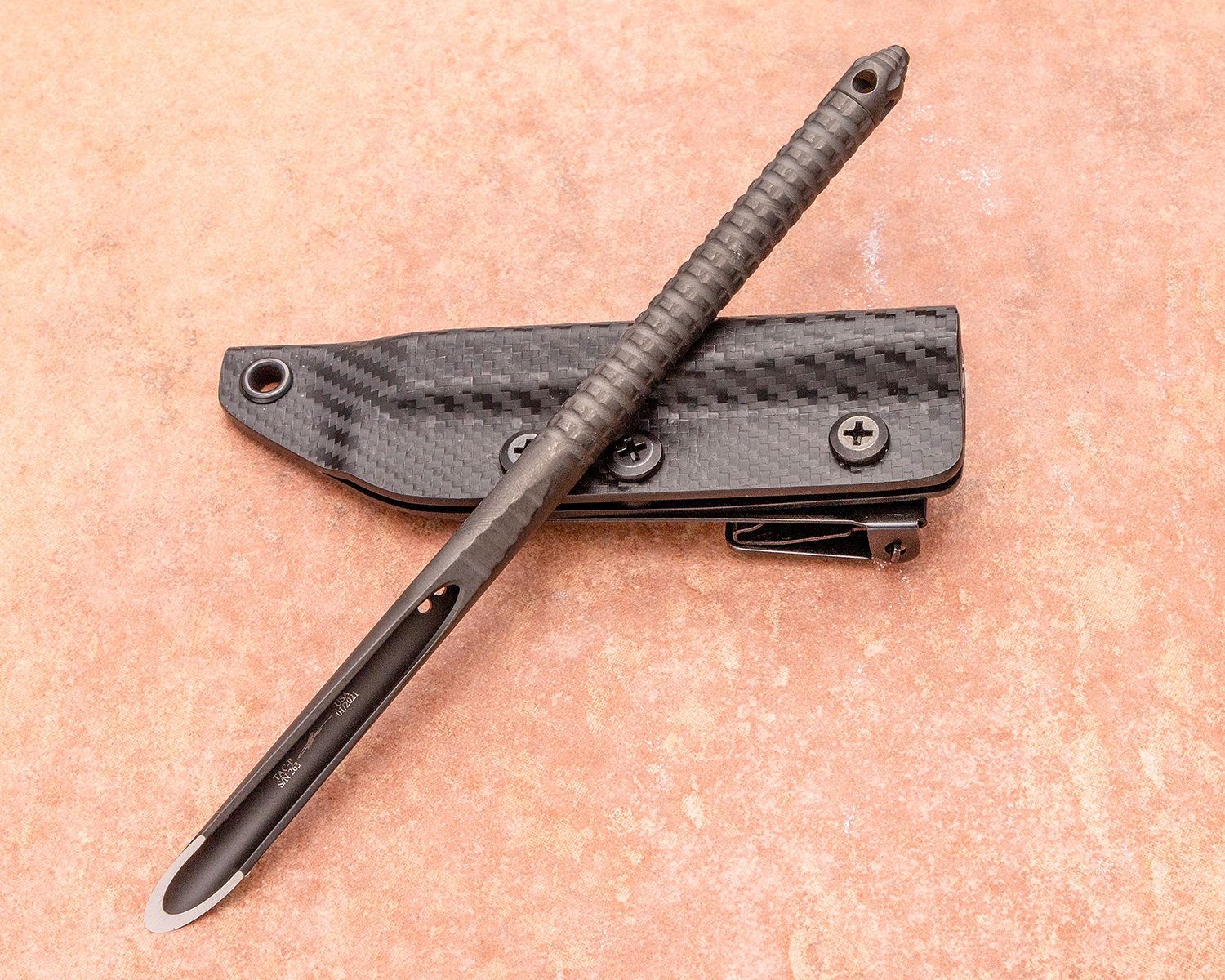 Microtech 112-1DLC TAC-P Black DLC Stainless Steel Tactical Spike with ...