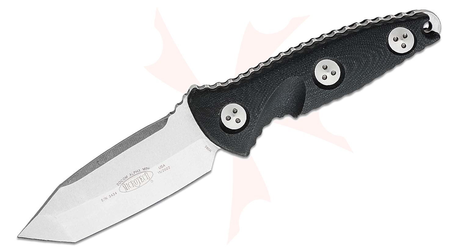 Microtech 114M-10 Socom Alpha Mini Fixed Blade Knife 3.72" Stonewashed ...