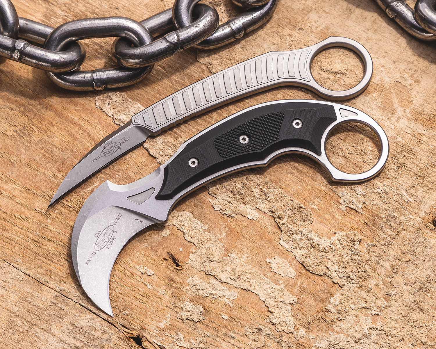 Microtech/Bastinelli Creations 215-10APS Feather Fixed Blade Knife 3 ...