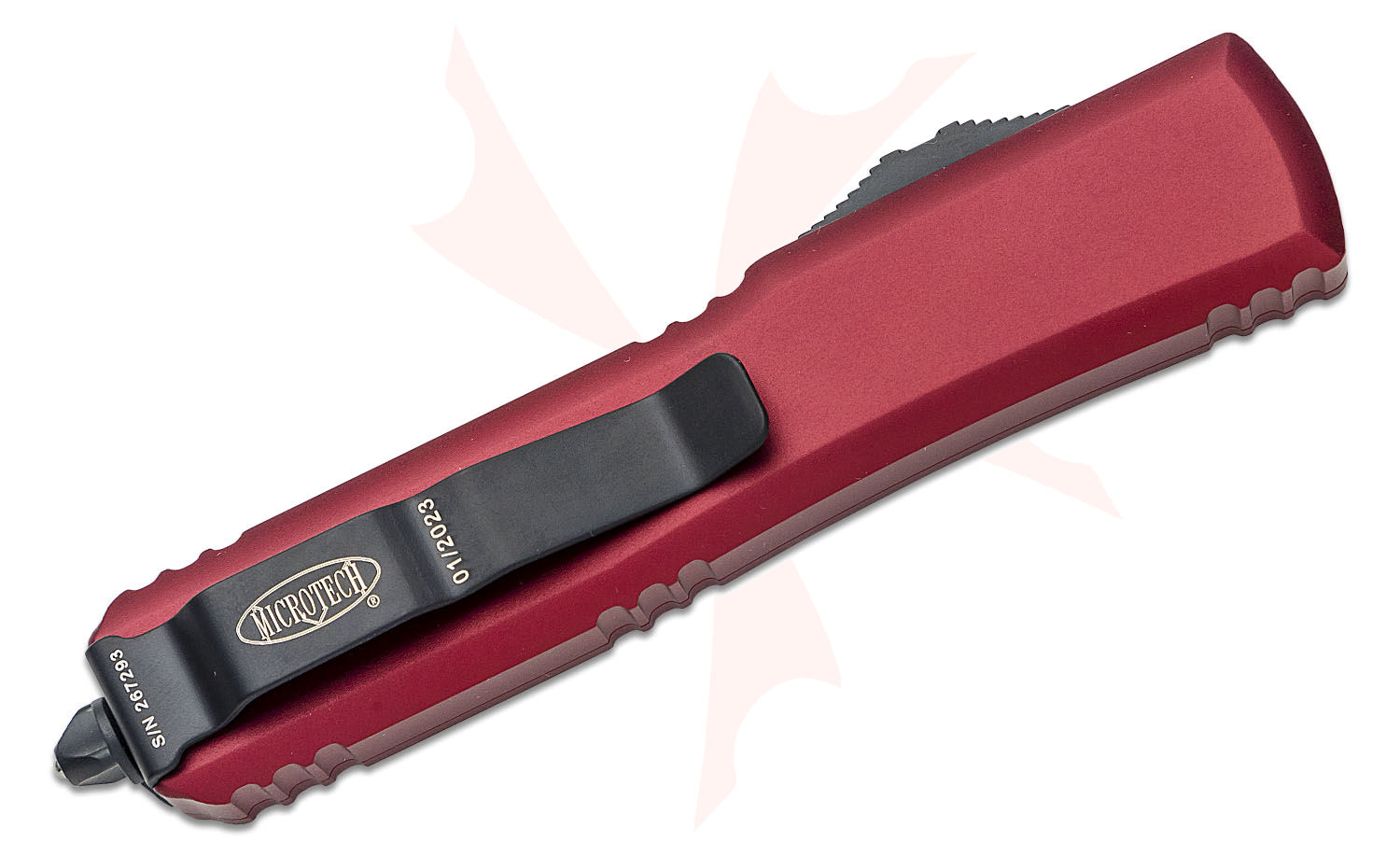 Microtech 121-1MR Ultratech AUTO OTF Knife 3.46" Black Plain Drop Point ...