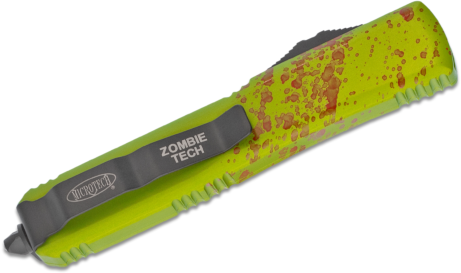 Microtech 121-1Z Zombie Tech Ultratech AUTO OTF 3.46" Black Drop Point ...