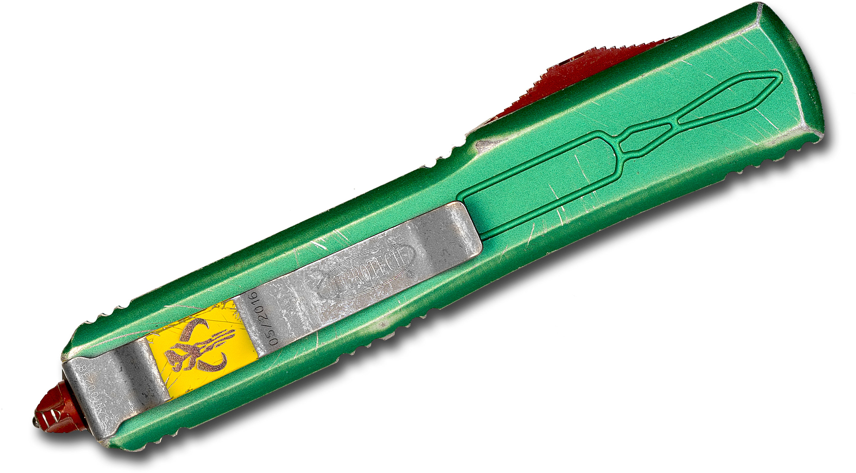 Microtech 123-12BH Special Bounty Hunter Ultratech AUTO OTF Knife 3.46" Elmax Serrated Tanto ...