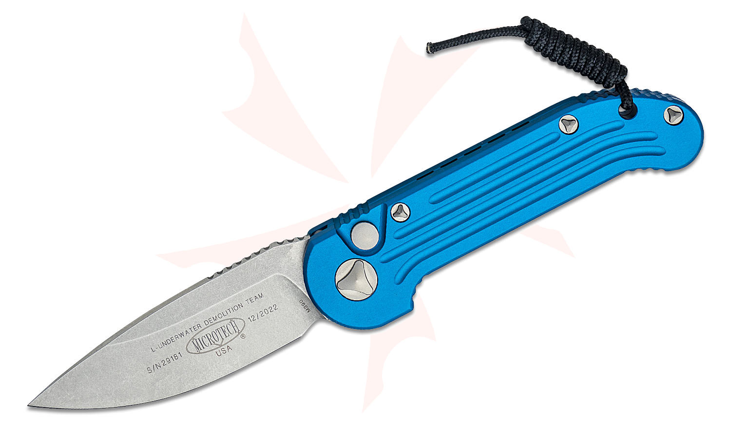 Microtech 135-10BL LUDT AUTO Folding Knife 3.375" Stonewashed Plain ...