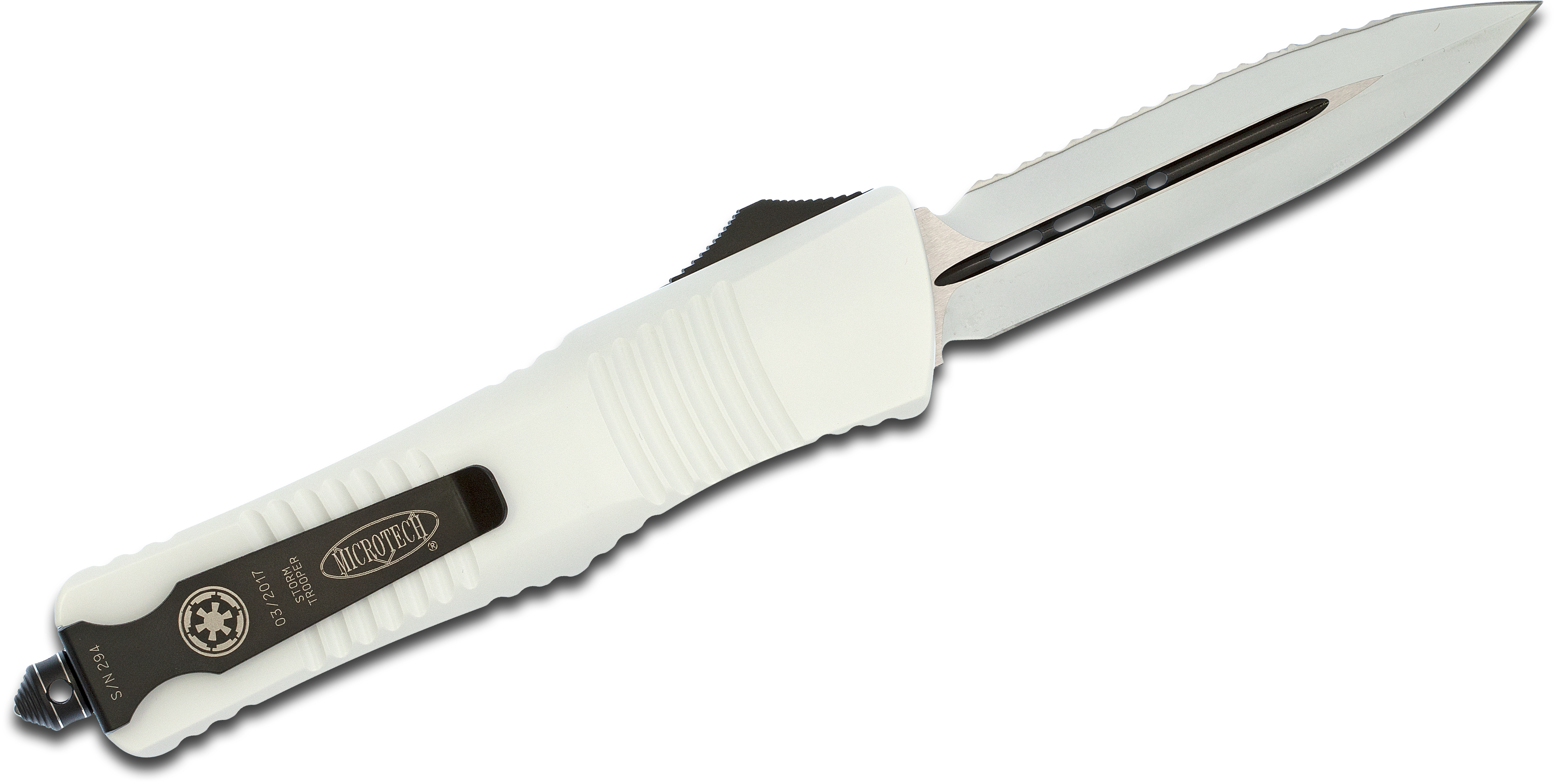 Microtech Special Stormtrooper Combat Troodon AUTO OTF 3.75" White ...