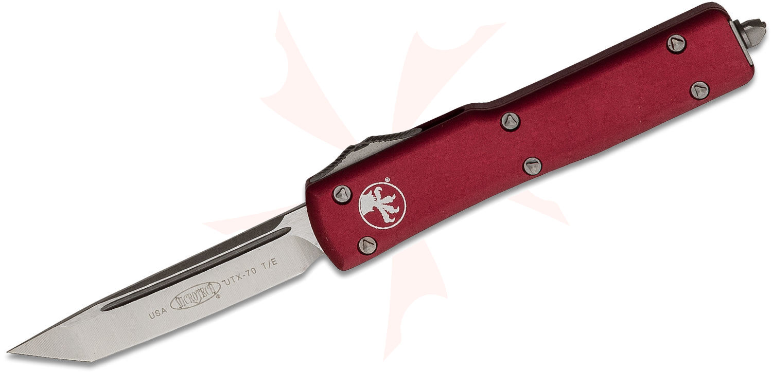 Microtech 149-4RD UTX-70 AUTO OTF Knife 2.41" Satin Tanto Plain Blade ...