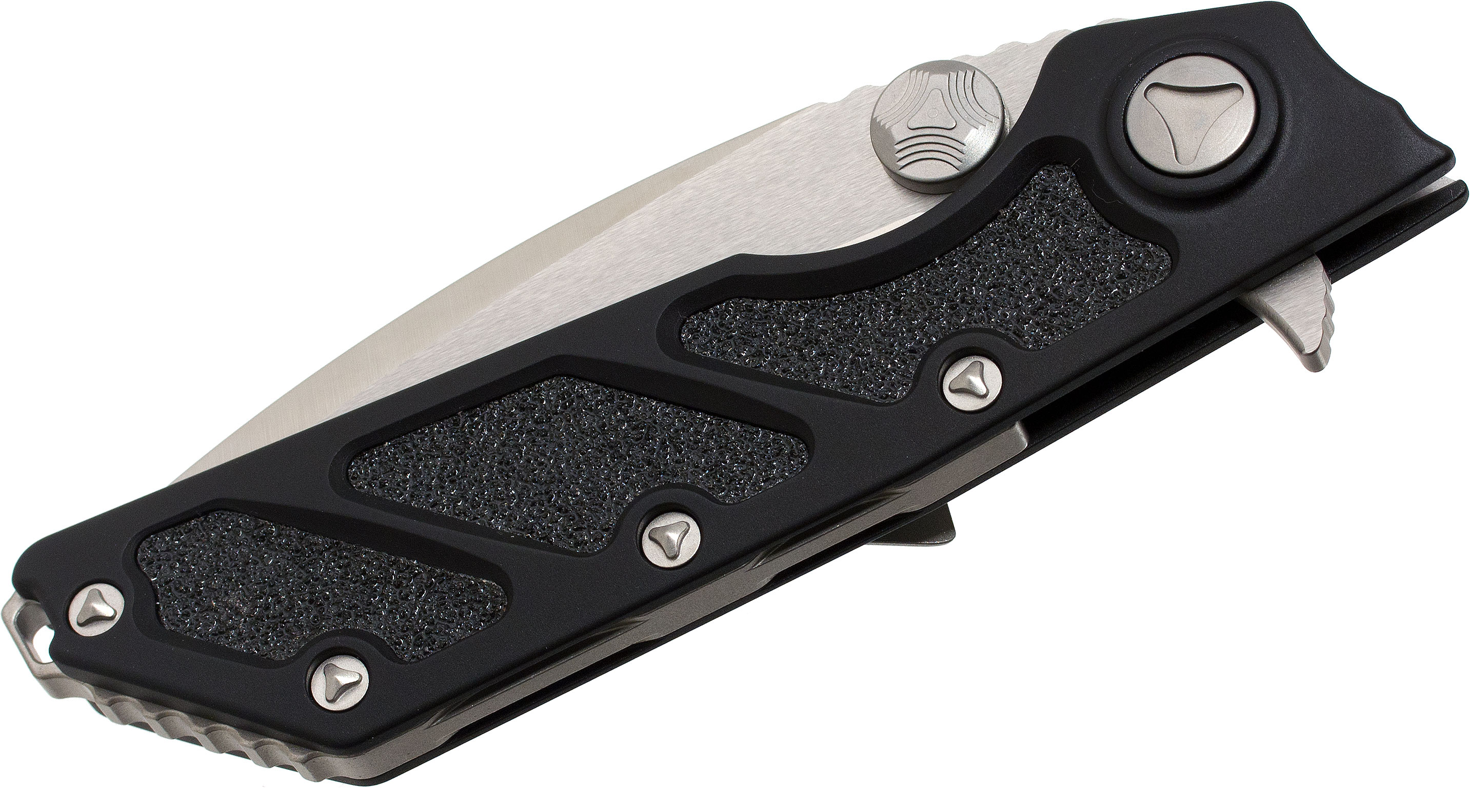 Microtech 153-4 DOC Death on Contact Manual 4" Satin Plain Blade, Aluminum Handles - KnifeCenter ...