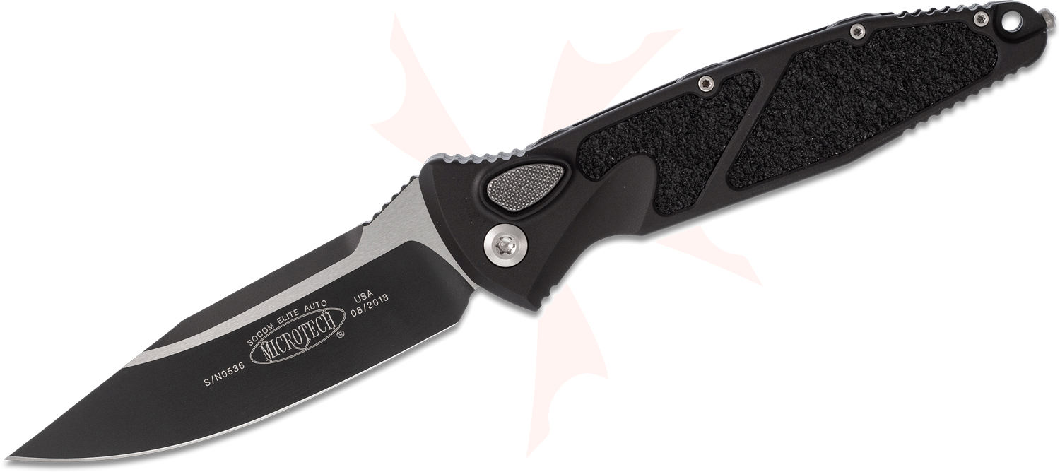 Microtech 160A-1 Socom Elite AUTO Folding Knife 4.05" Black Clip Point ...