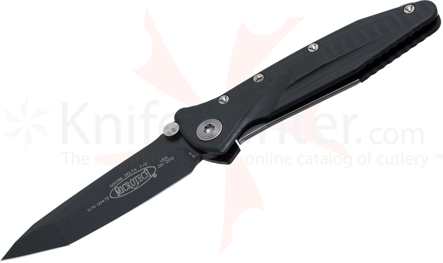 Microtech 163-1 Socom Delta Manual 4" Black Plain Blade - KnifeCenter ...