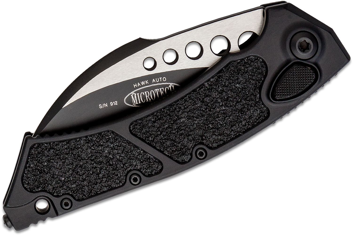Microtech 166-1T Hawk Tactical AUTO Folding Knife 3.95" Black Karambit ...
