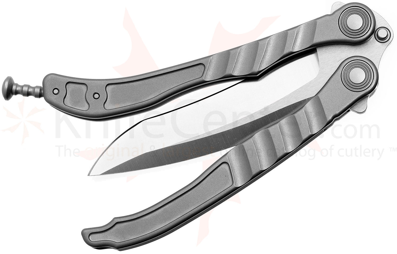 Microtech 170-4 Metalmark Bali-Song 3.9" Satin Plain Blade, Titanium ...