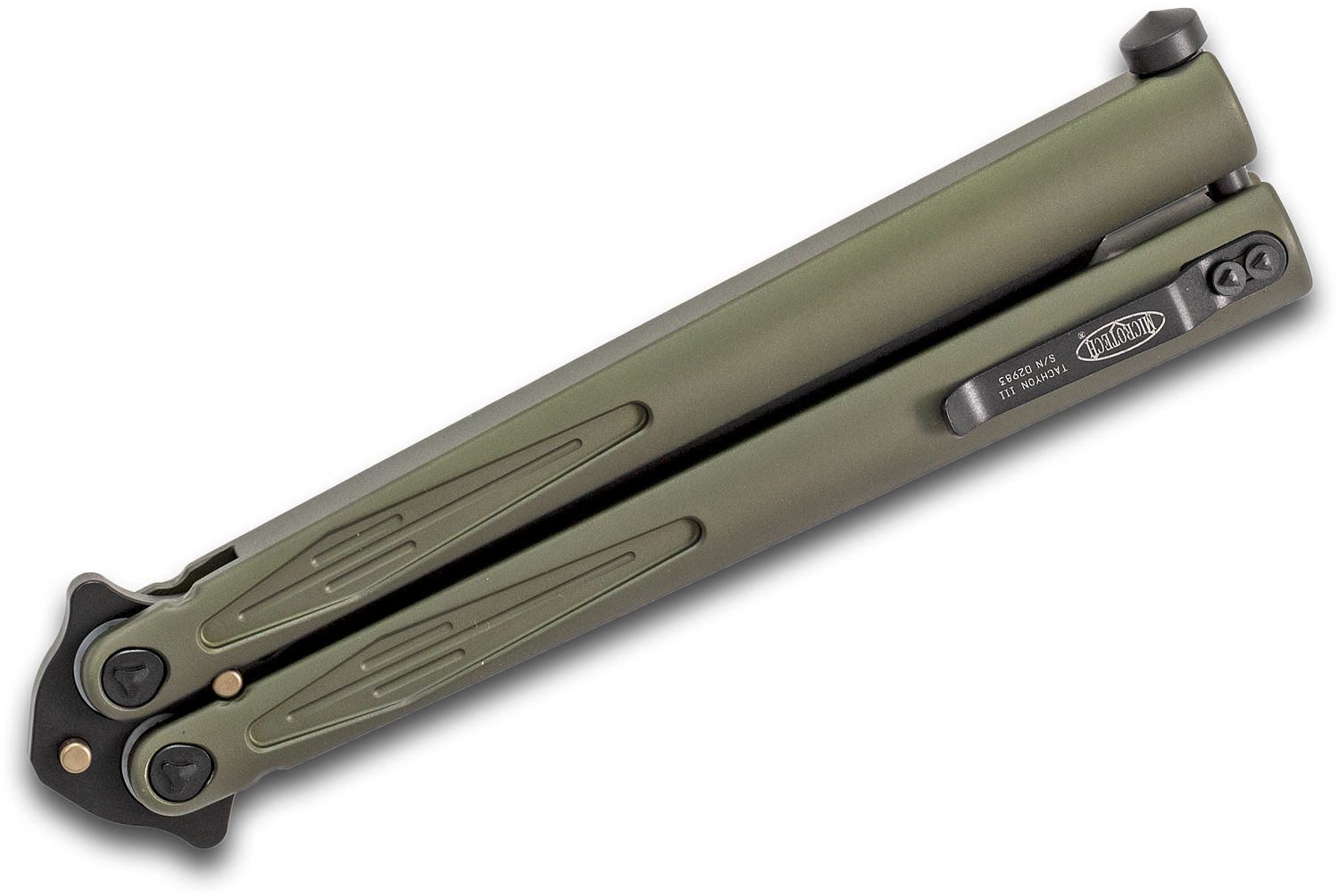 Microtech 173-1DLCOD Tachyon III Balisong Butterfly Knife 4.5" Black ...