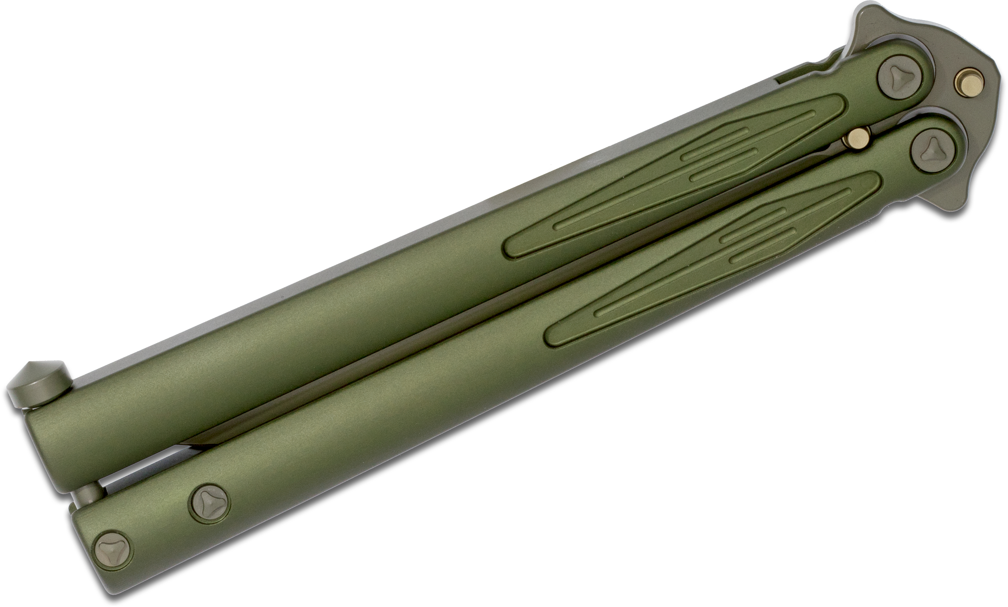 Microtech 173-1GR Tachyon III Balisong Butterfly Knife 4.5" Green Bowie ...