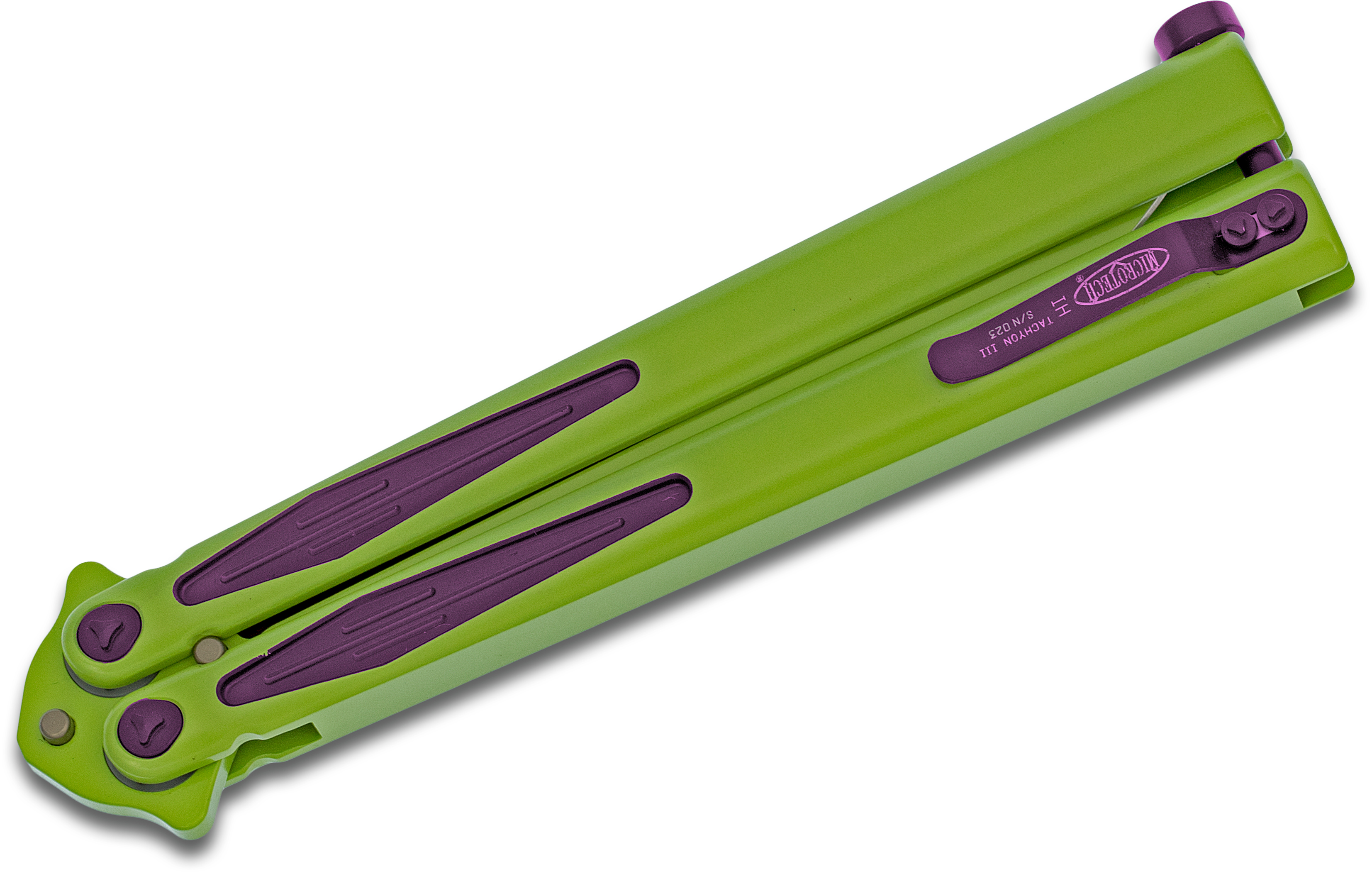 Microtech Special Incredible Hulk Tachyon III Balisong Butterfly Knife ...