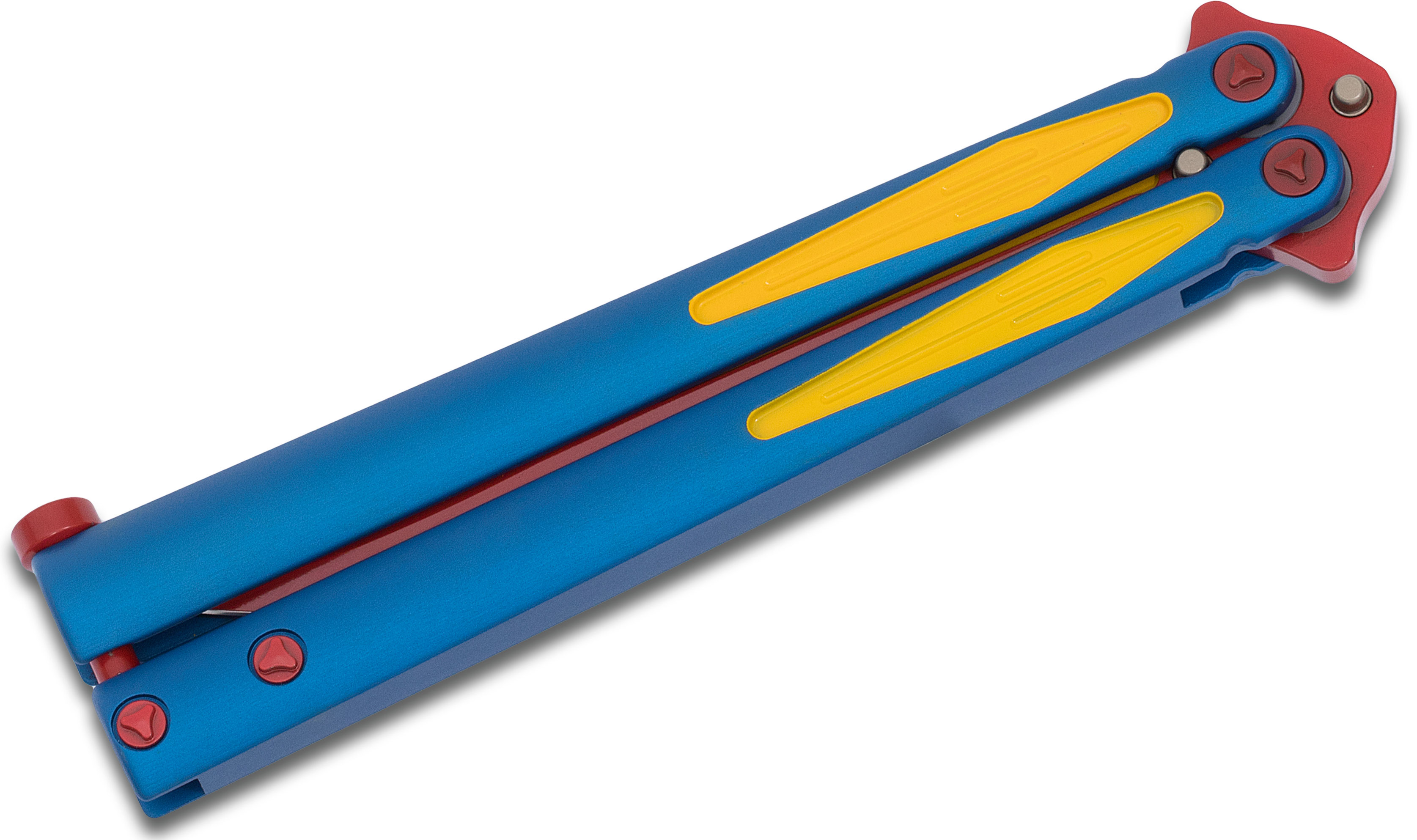 Microtech Special Superman Tachyon III Balisong Butterfly Knife 4.5 ...