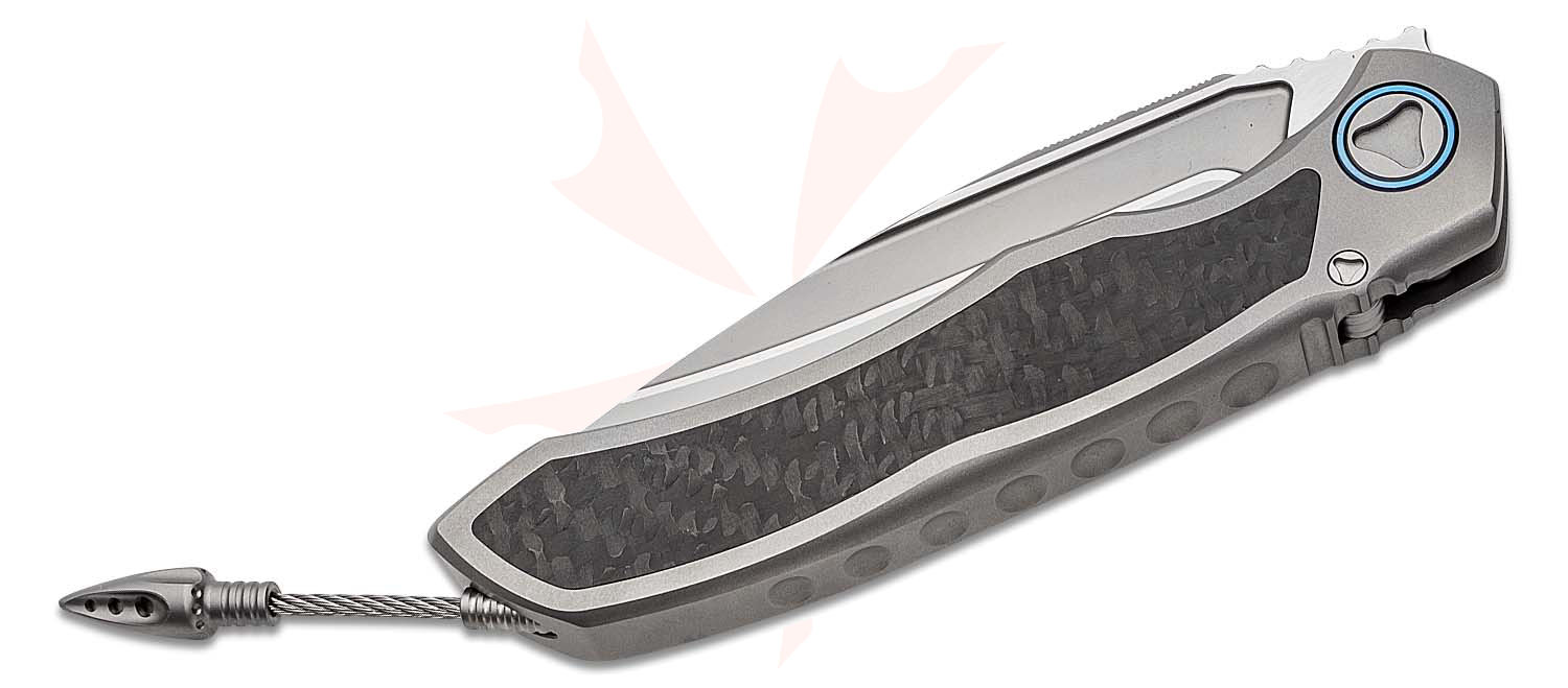 Microtech Anax Manual Folding Knife 3.7" M390 Blasted Drop Point Blade ...