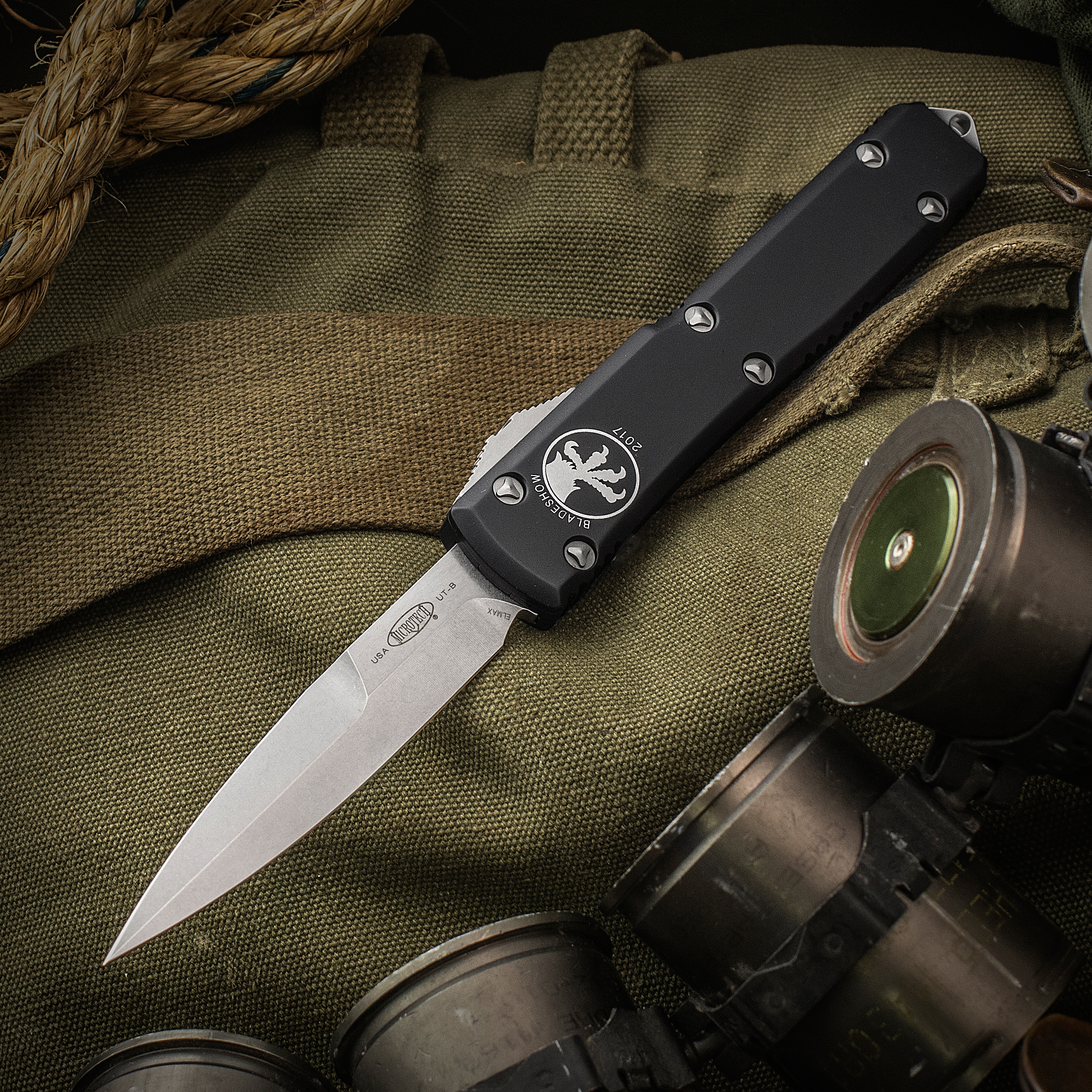 Microtech BLADE Show 2017 Special Ultratech AUTO OTF 3.46" Elmax Double ...