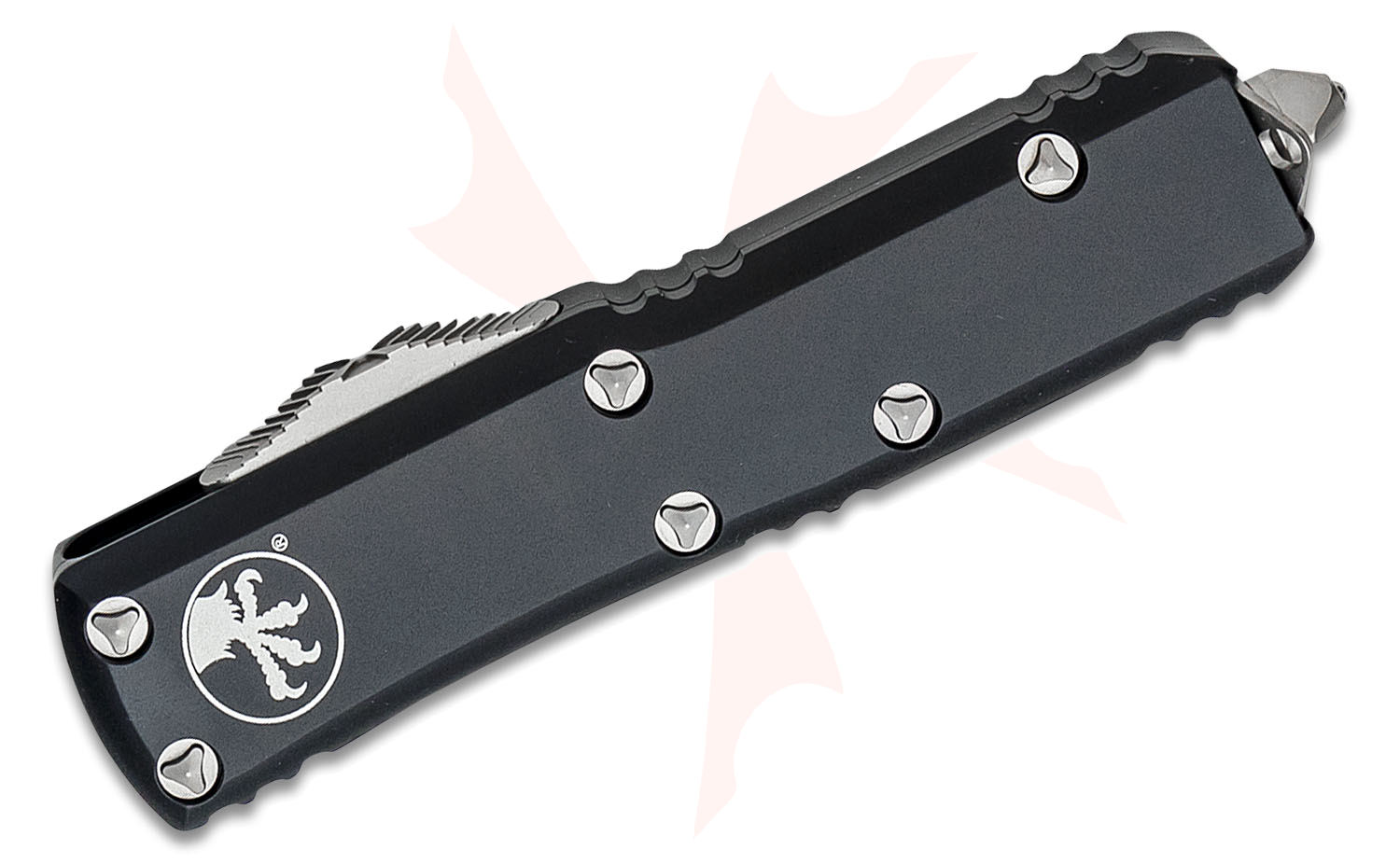 Microtech 232-D12 UTX-85 AUTO OTF 3" Stonewashed Double Serrated Edge ...