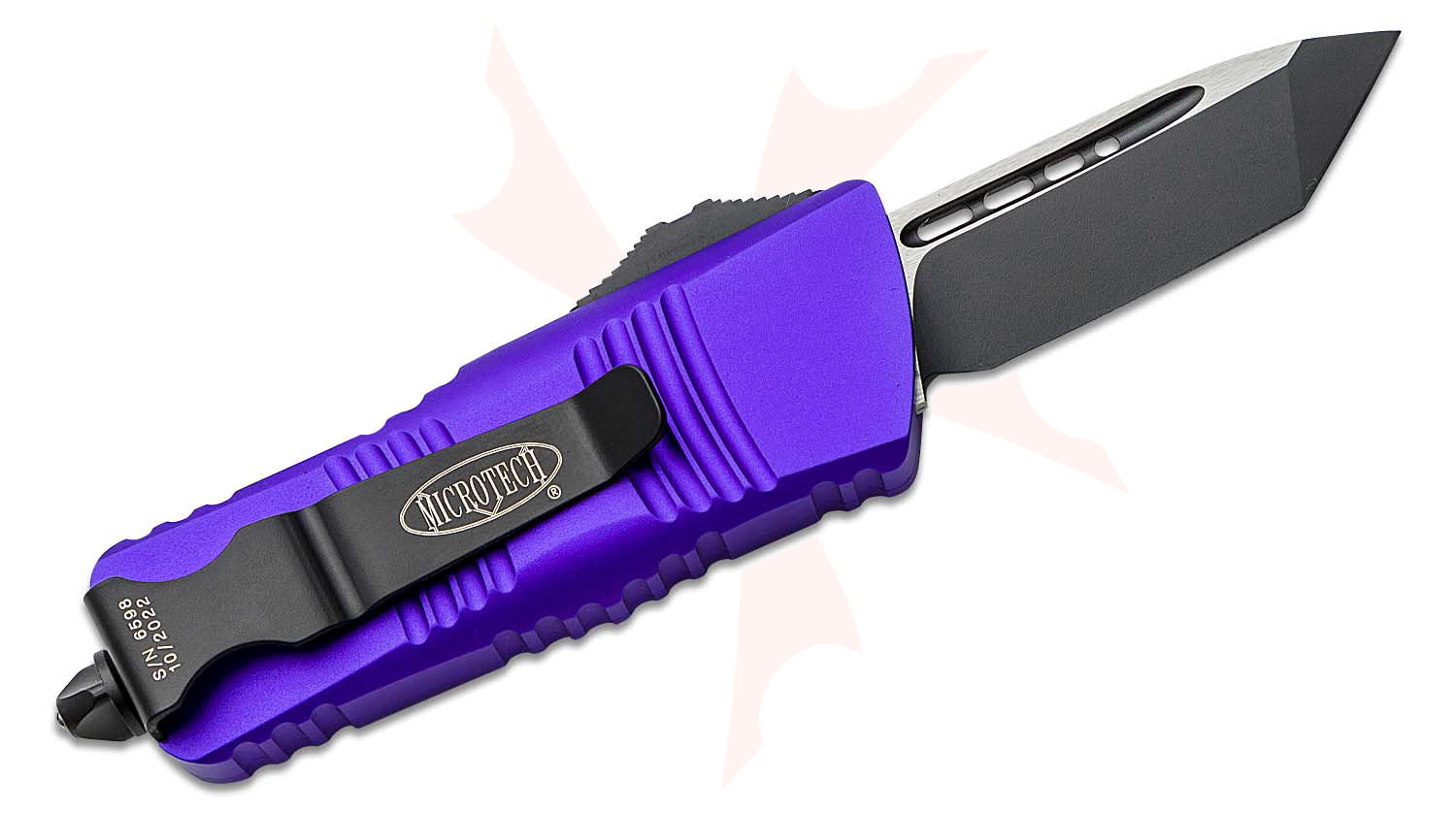Microtech Troodon Mini OTF AUTO Knife 1.99" Black Tanto Blade, Purple ...
