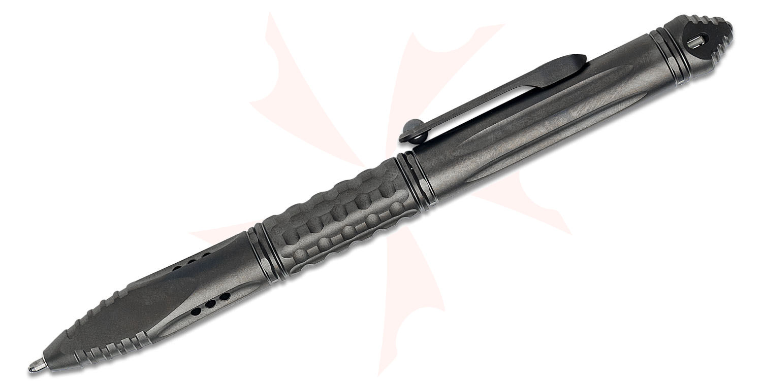 Microtech Kyroh Standard Black DLC Bolt-Action Titanium Pen with Pocket ...