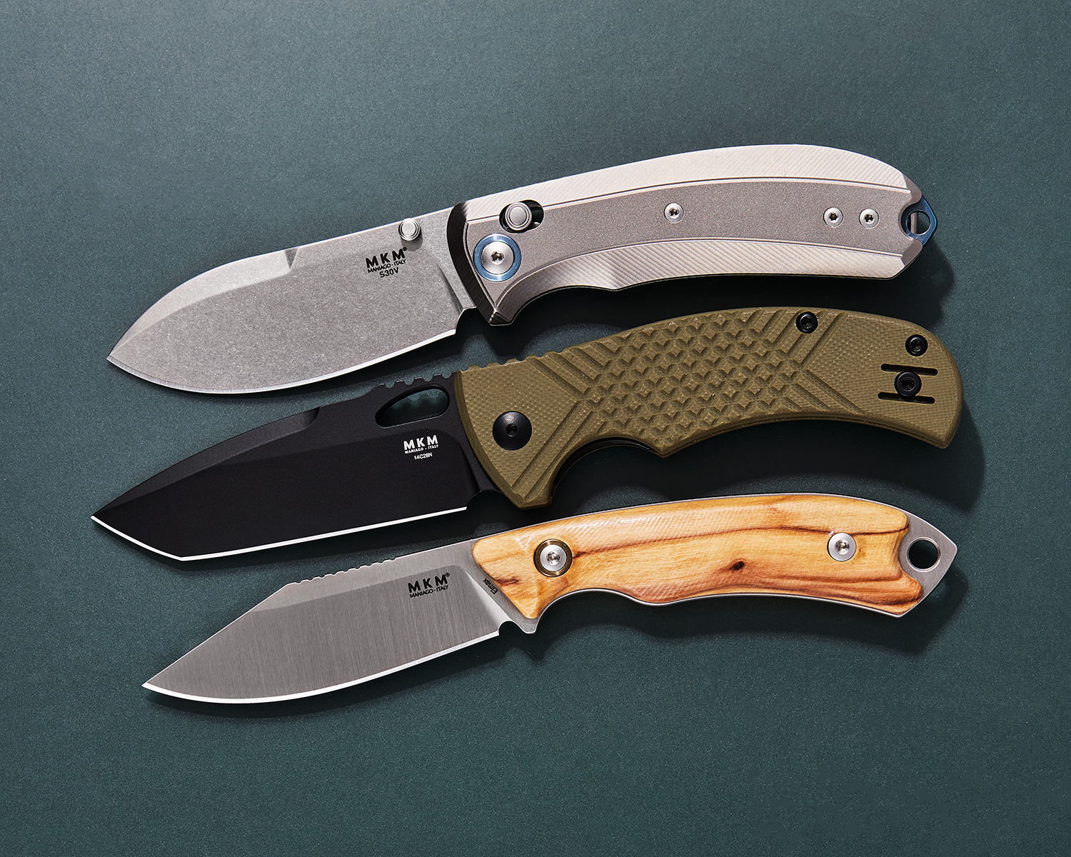 MKM Knives Les George Ciras Liner Lock Folding Knife 3.13" Sandvik ...
