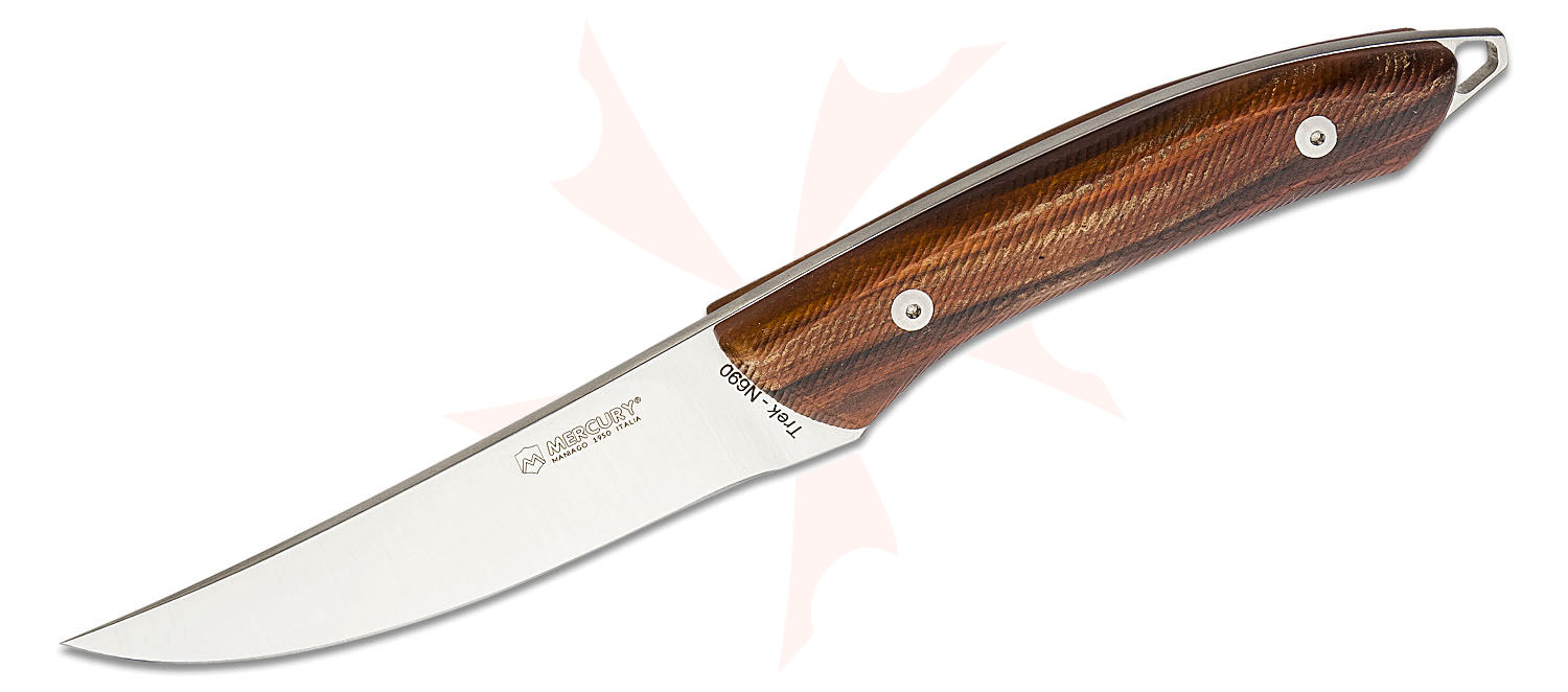 Mercury Knives 925-25LSC Trek Fixed Blade Knife 4.5" Satin Trailing ...