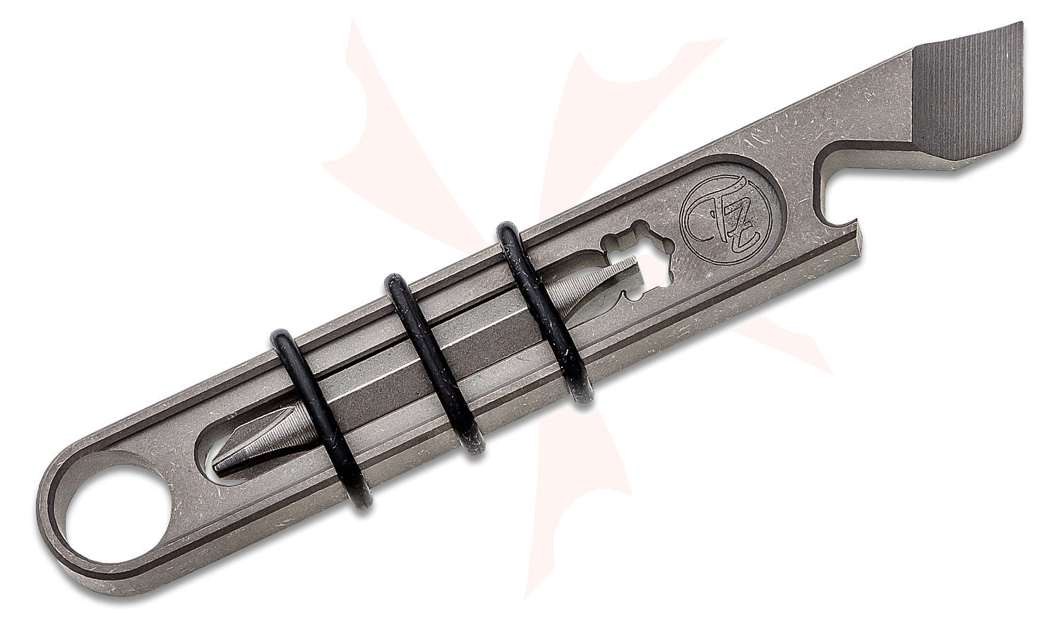 Jason Tietz Ursa Tumbled Titanium Pry Tool, 4.5" Overall, Black ...