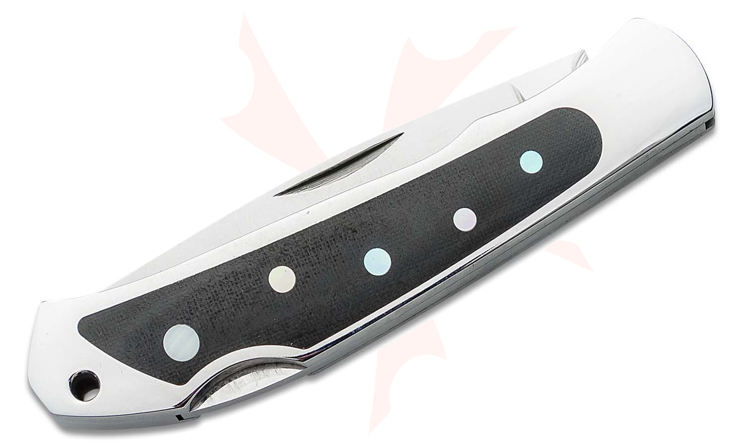 Moki Serapis Folder 2.52" VG-10 Plain Blade, Black M.O.P. & Green Sea ...