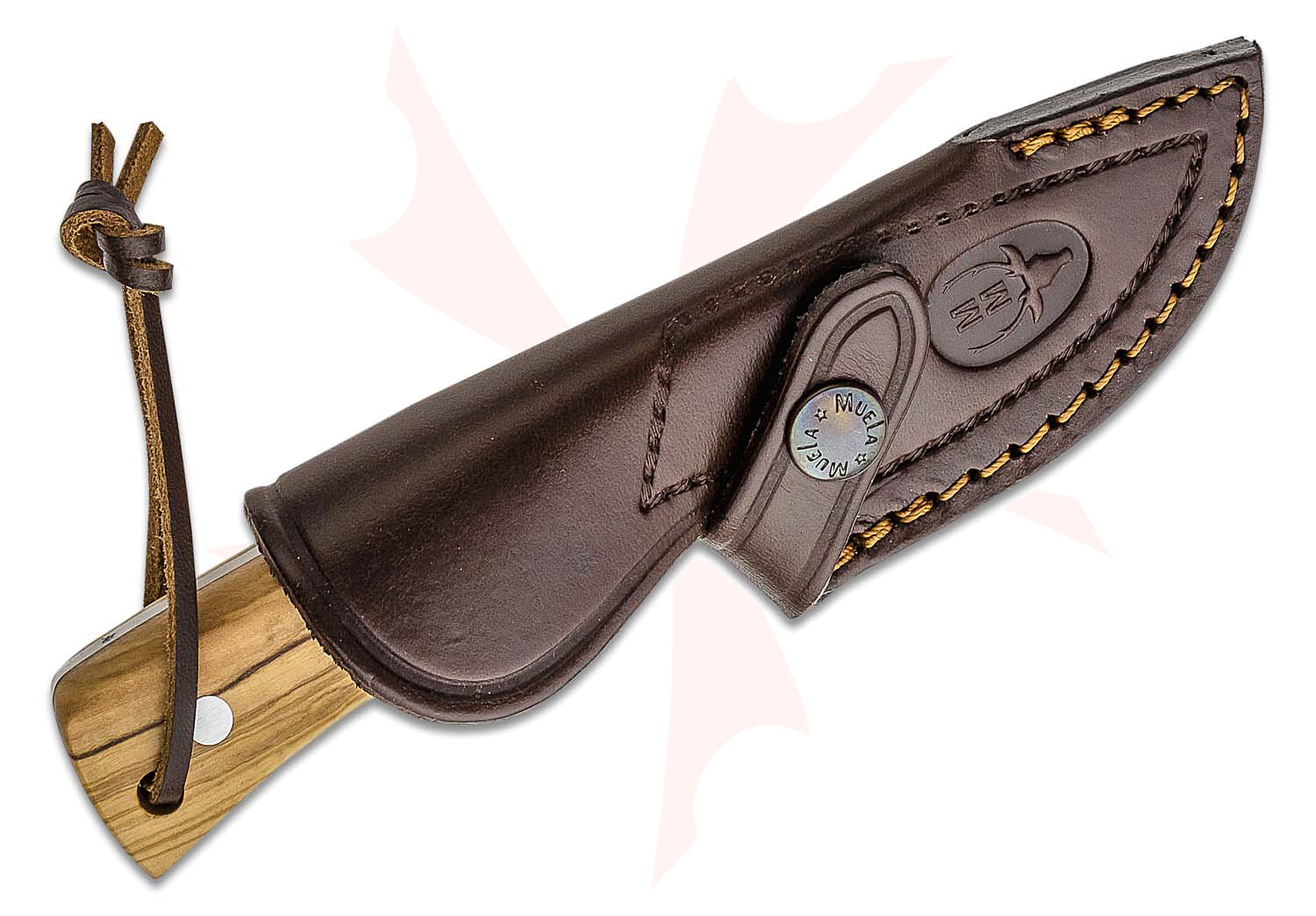 Muela P8OL Orix Skinner 3.25" 440C Satin Skinner Blade, Olive Wood ...