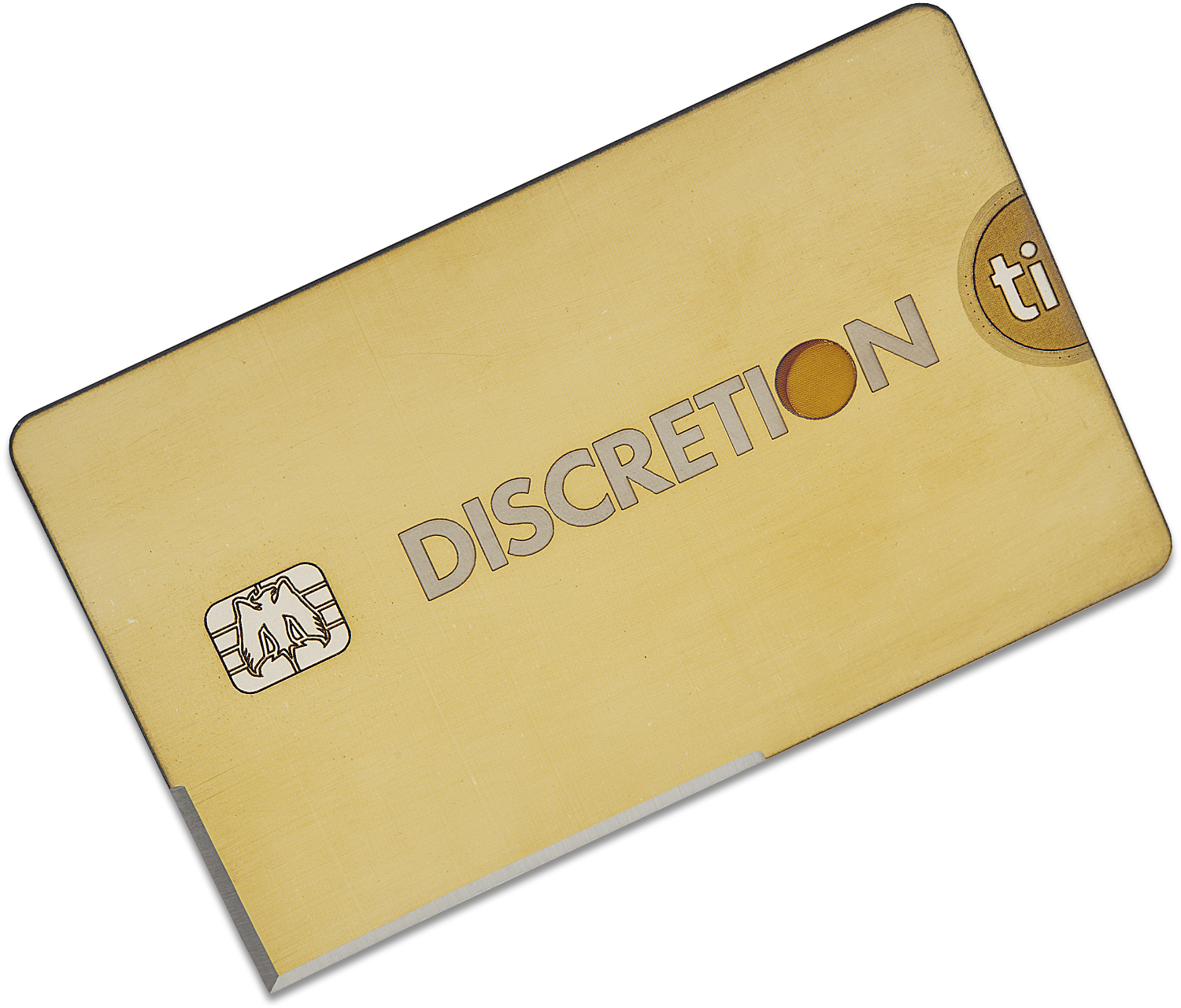 Mummert Knives Custom CC-L Gold Titanium Credit Card Style Knife ...