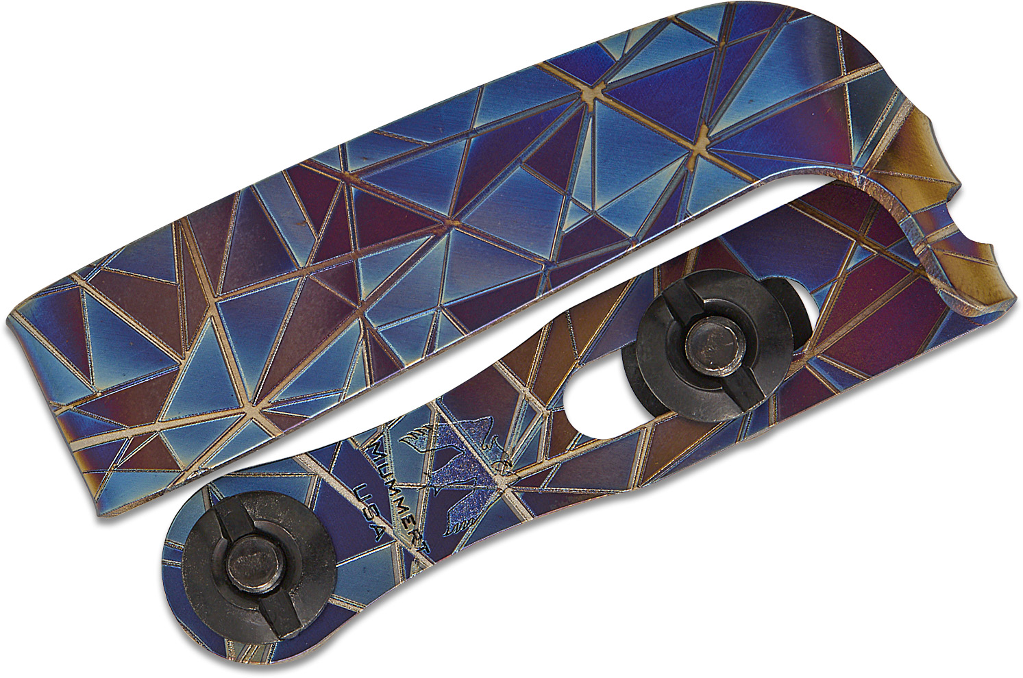 Mummert Knives Custom Slotted Titanium Clip Reverse V2 with Mounting ...