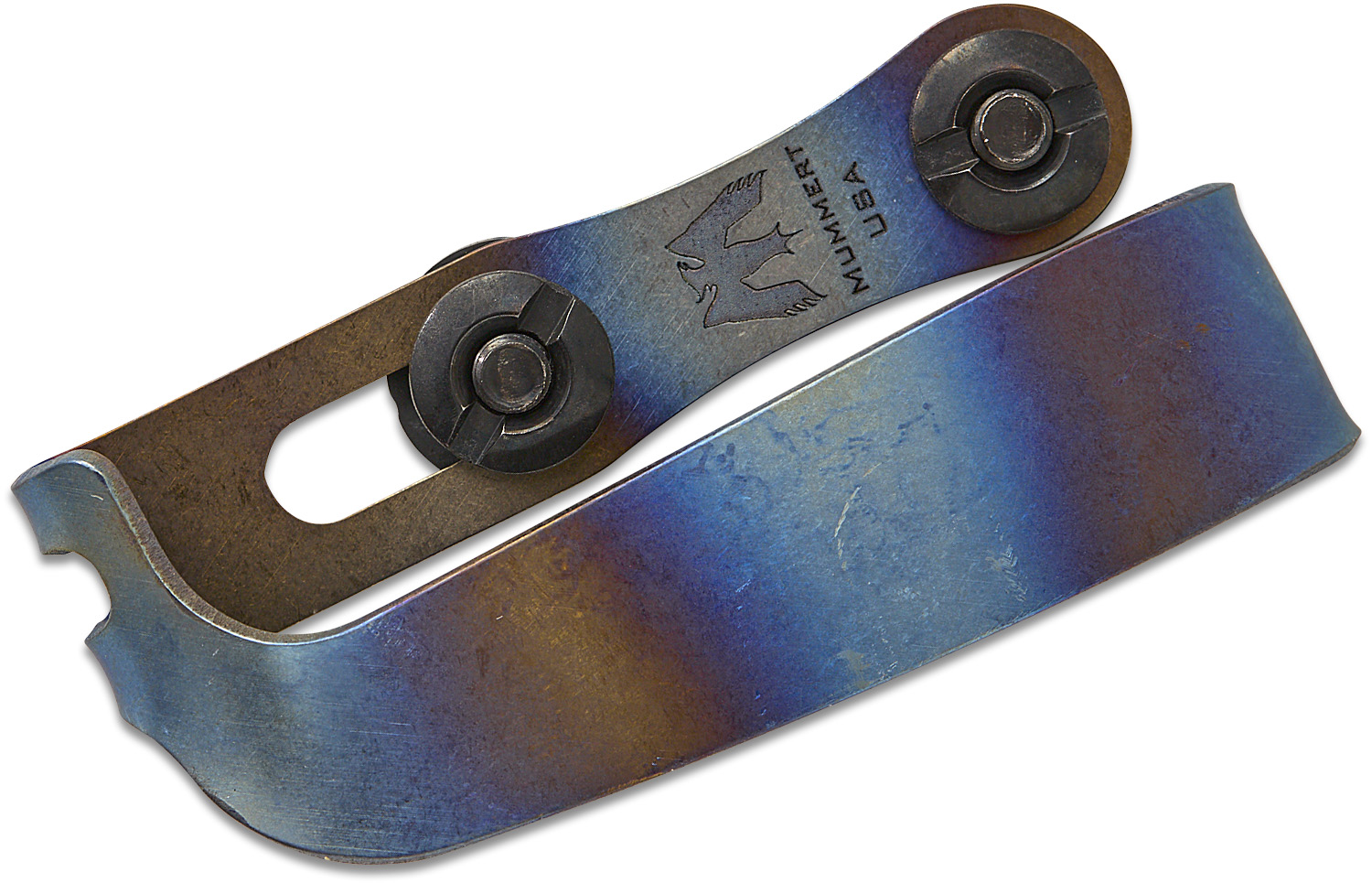 Mummert Knives Custom Slotted Titanium Clip Reverse V2 with Mounting ...