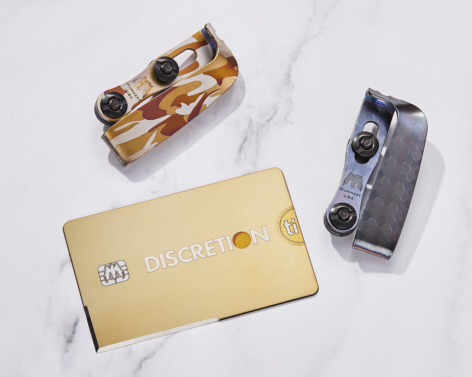 Mummert Knives Custom Slotted Titanium Clip Reverse V2 with Mounting ...