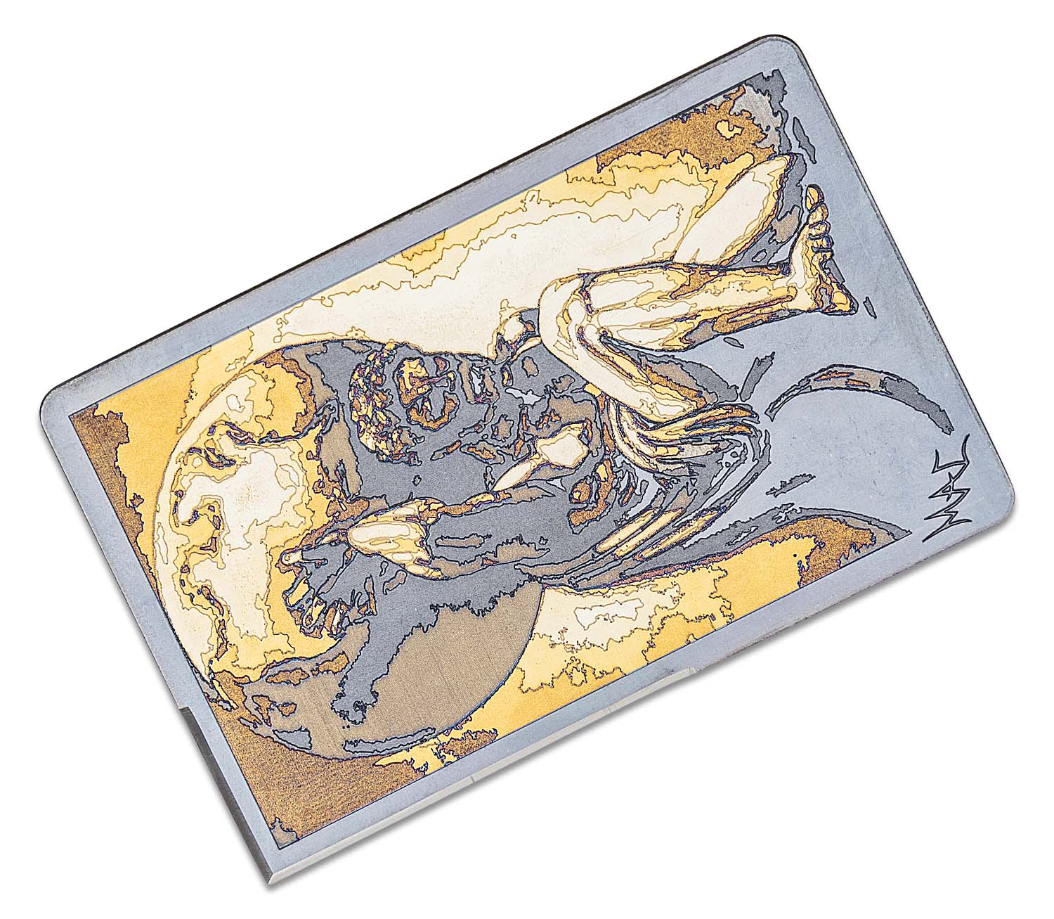 Mummert Knives Custom CC-L Titanium Credit Card Style Knife, Black ...