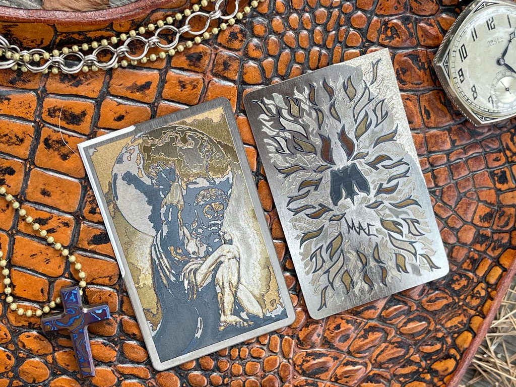 Mummert Knives Custom CC-L Titanium Credit Card Style Knife, Atlas ...