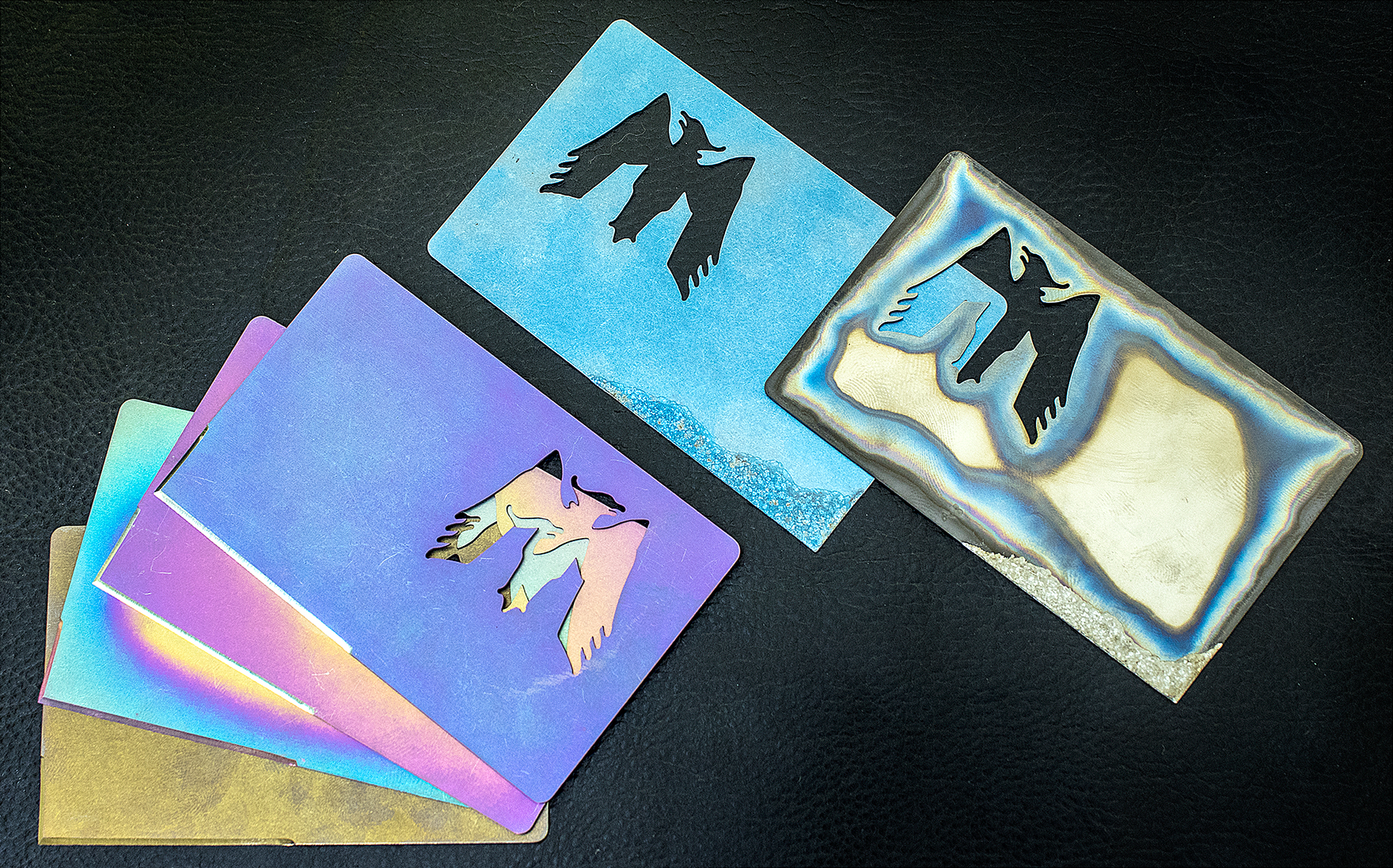 Mummert Knives Custom CC-L Titanium Credit Card Style Knife, Purple ...