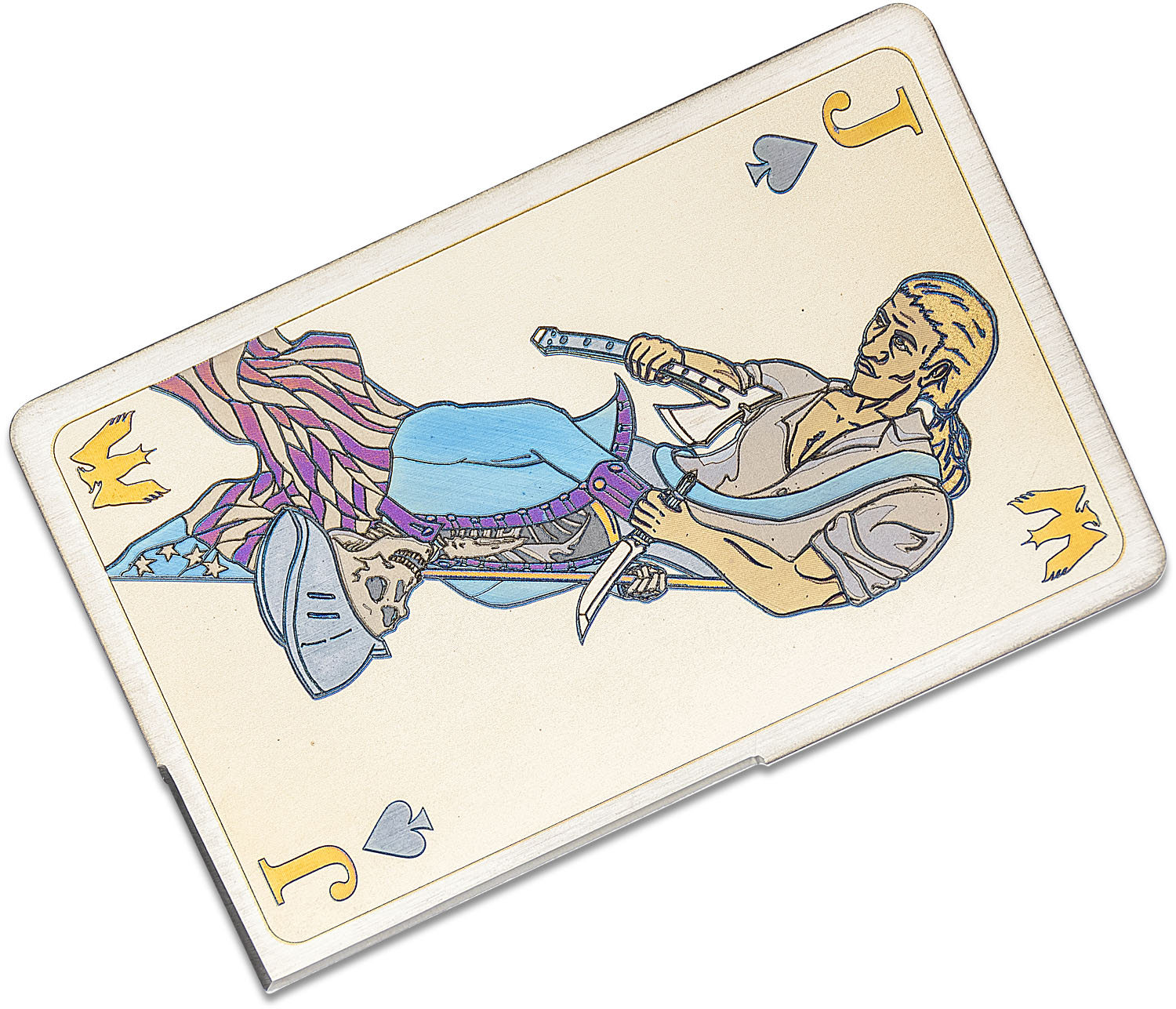 Mummert Knives Custom CC-L Titanium Credit Card Style Knife, Patriot ...