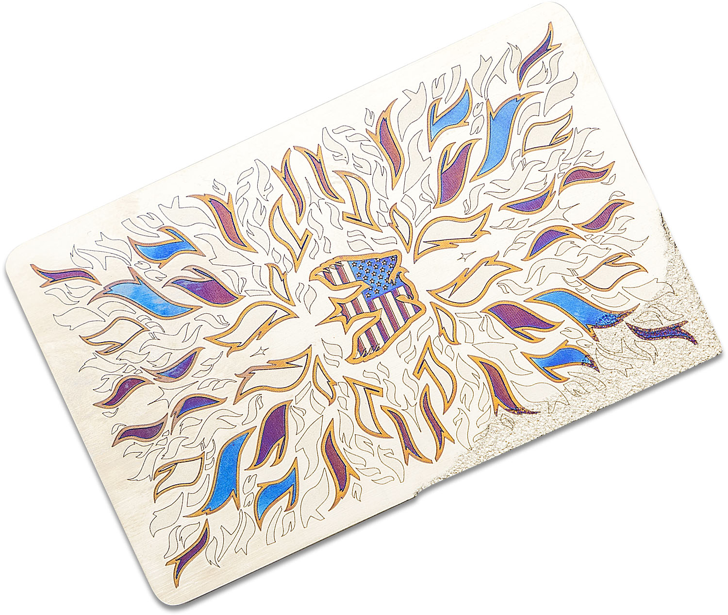 Mummert Knives Custom CC-L Titanium Credit Card Style Knife, Patriot ...