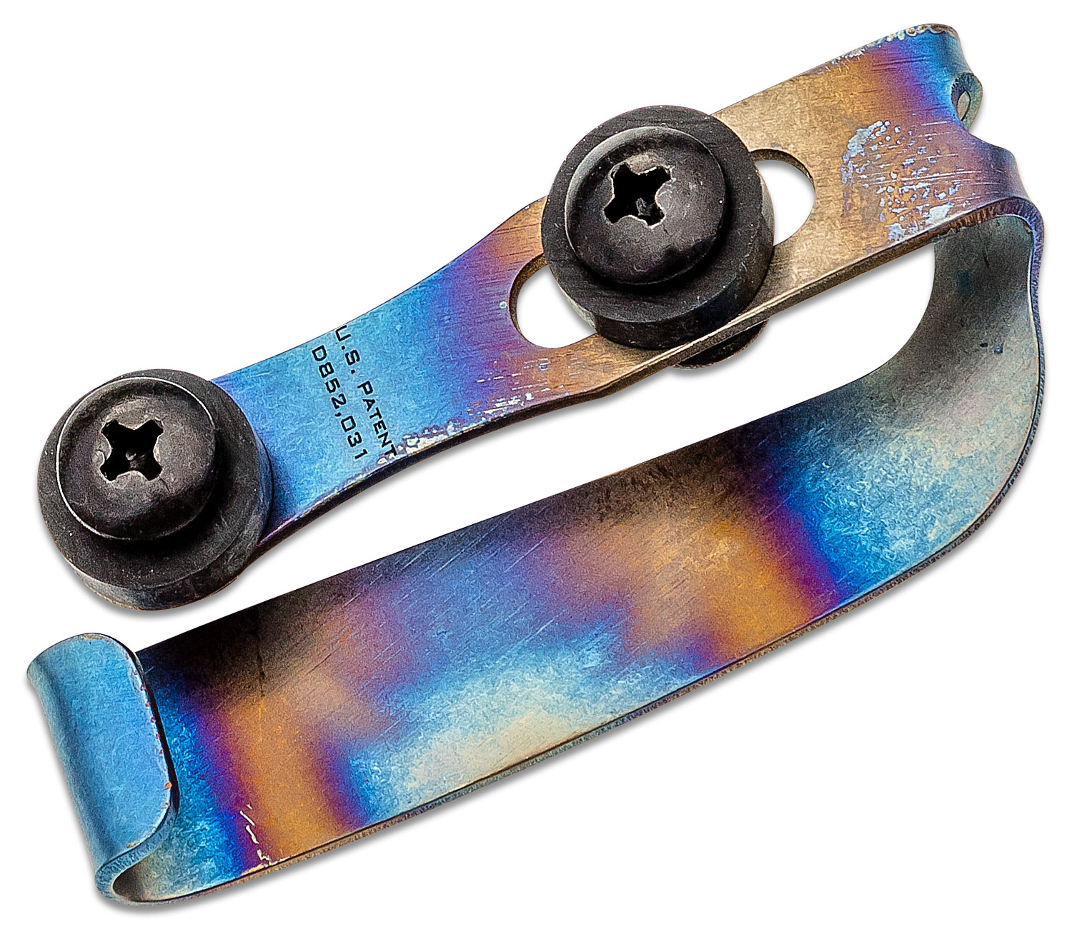 Mummert Knives Custom Slotted Titanium Clip Reverse V2 with Mounting ...