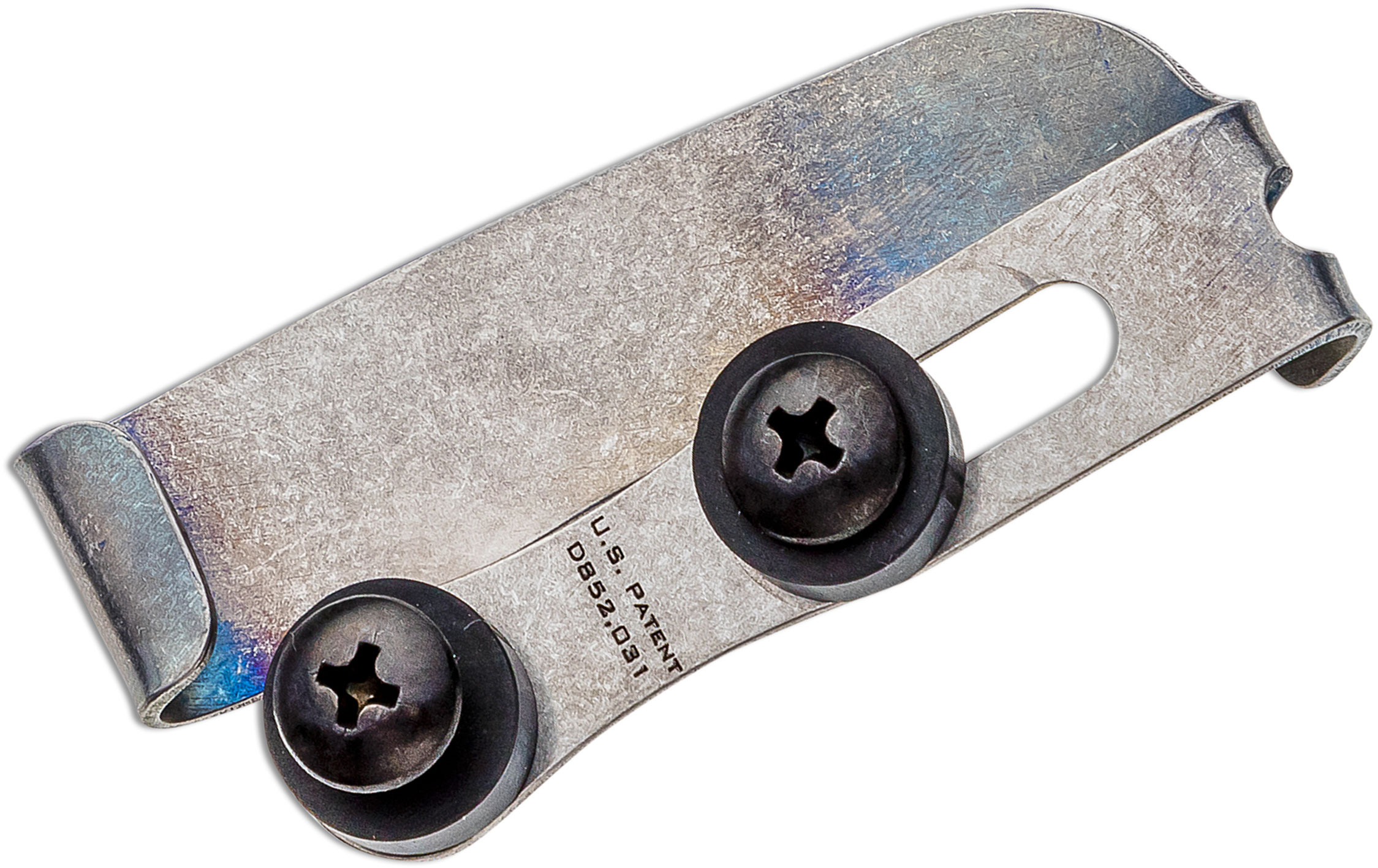 Mummert Knives Custom Slotted Titanium Clip V2 with Mounting Hardware ...