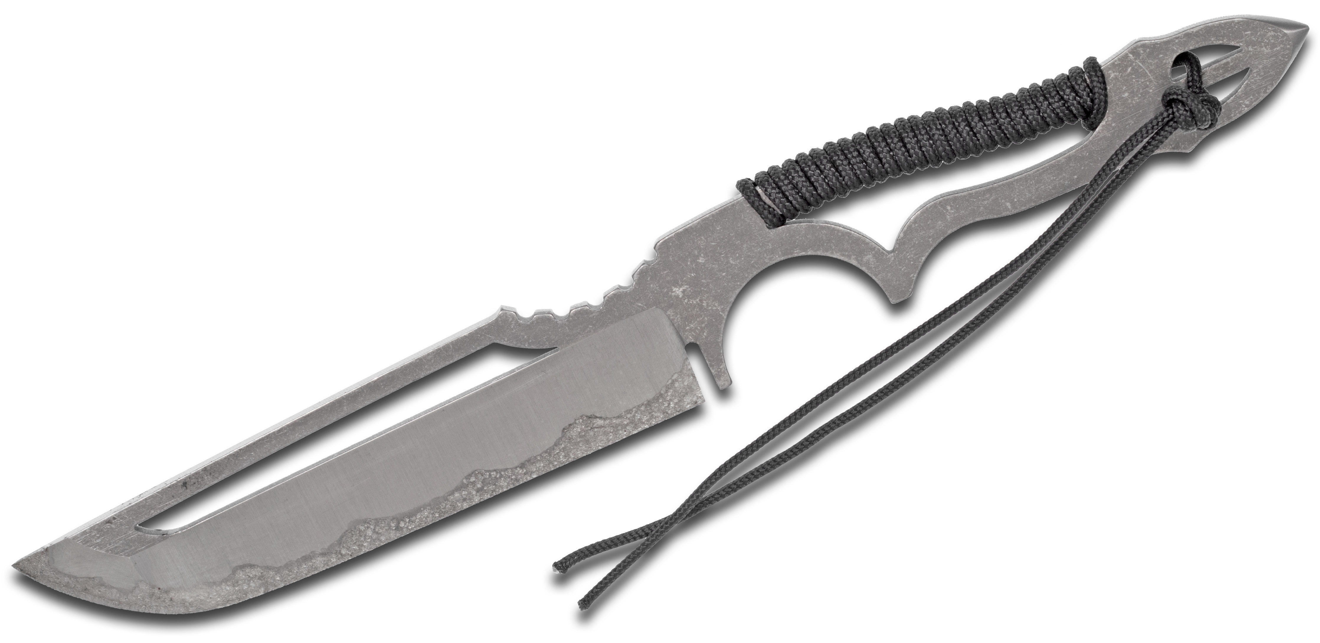 Mummert Knives Custom JTT Fixed 4" Titanium Tanto Blade, Black Cord ...