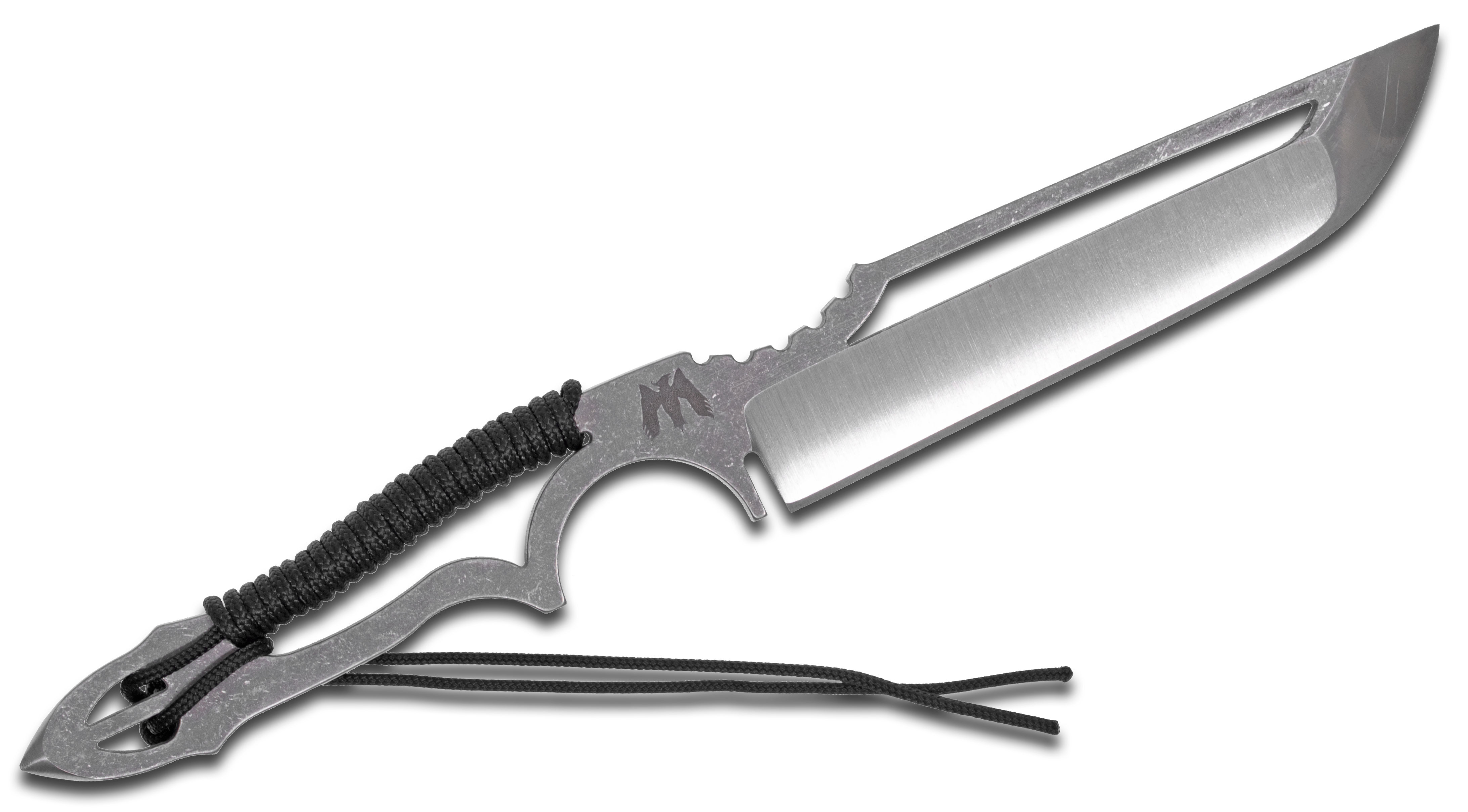 Mummert Knives Custom JTT Fixed 4" Titanium Tanto Blade, Black Cord ...